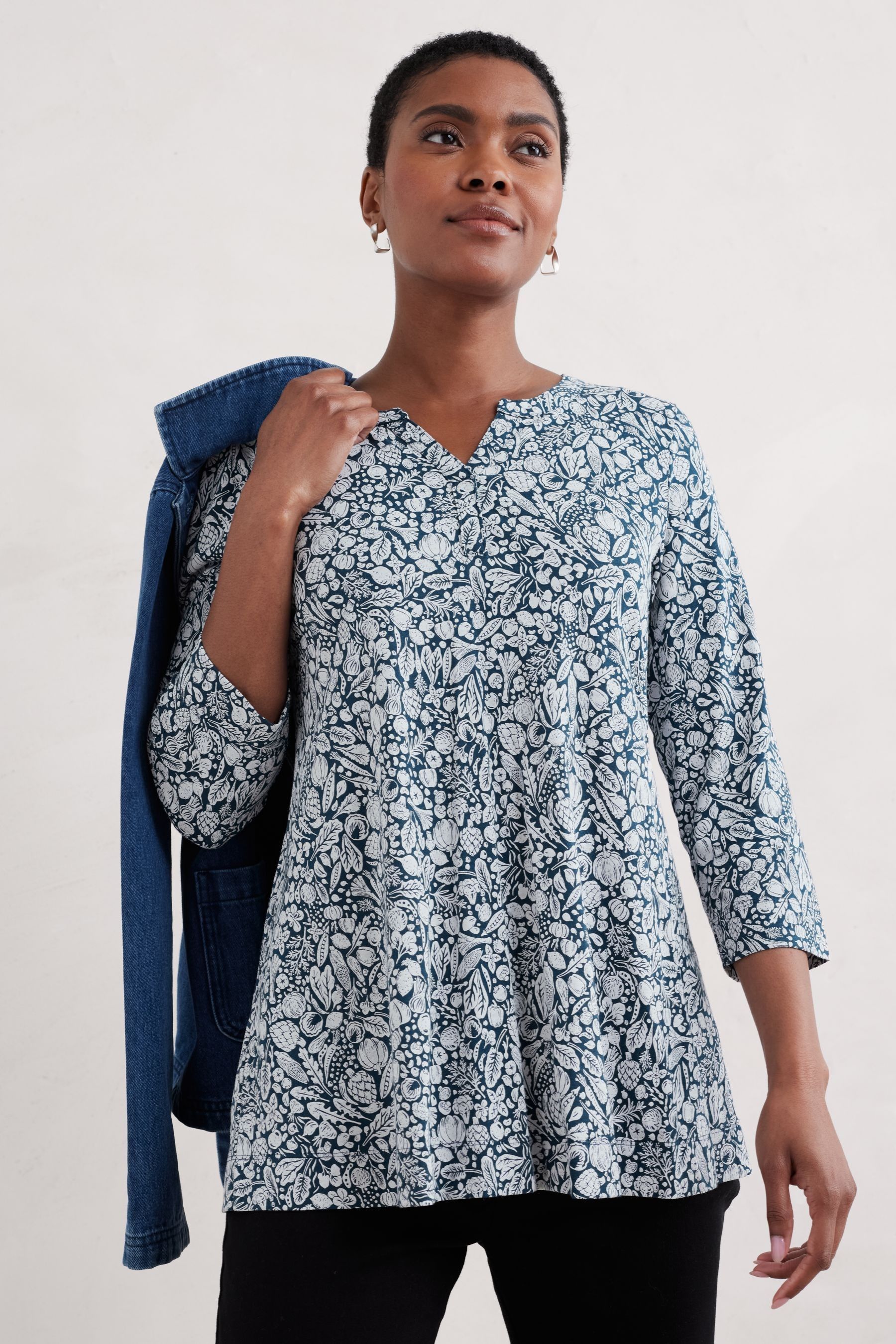 Buy Seasalt Cornwall Blue Risso Jersey Top from the Next UK online shop