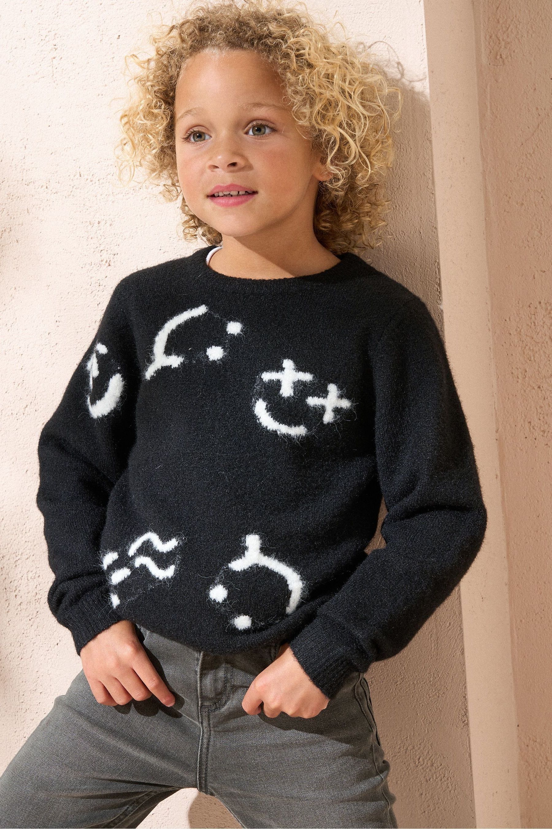 Buy Angel & Rocket Black Jasper Smiley Jumper from Next Ukraine