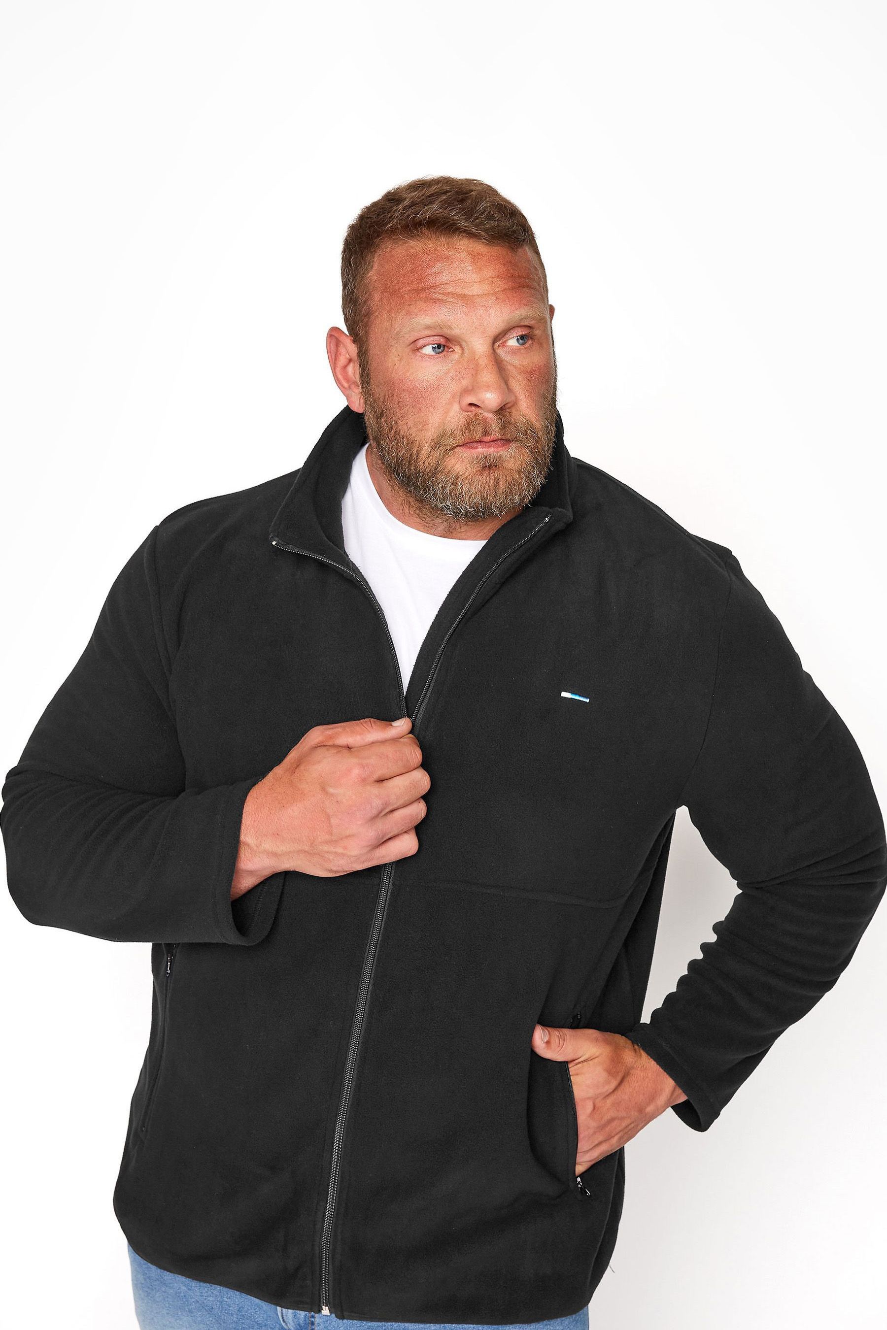 Buy BadRhino Big & Tall Black Zip Thru Fleece from the Next UK online shop