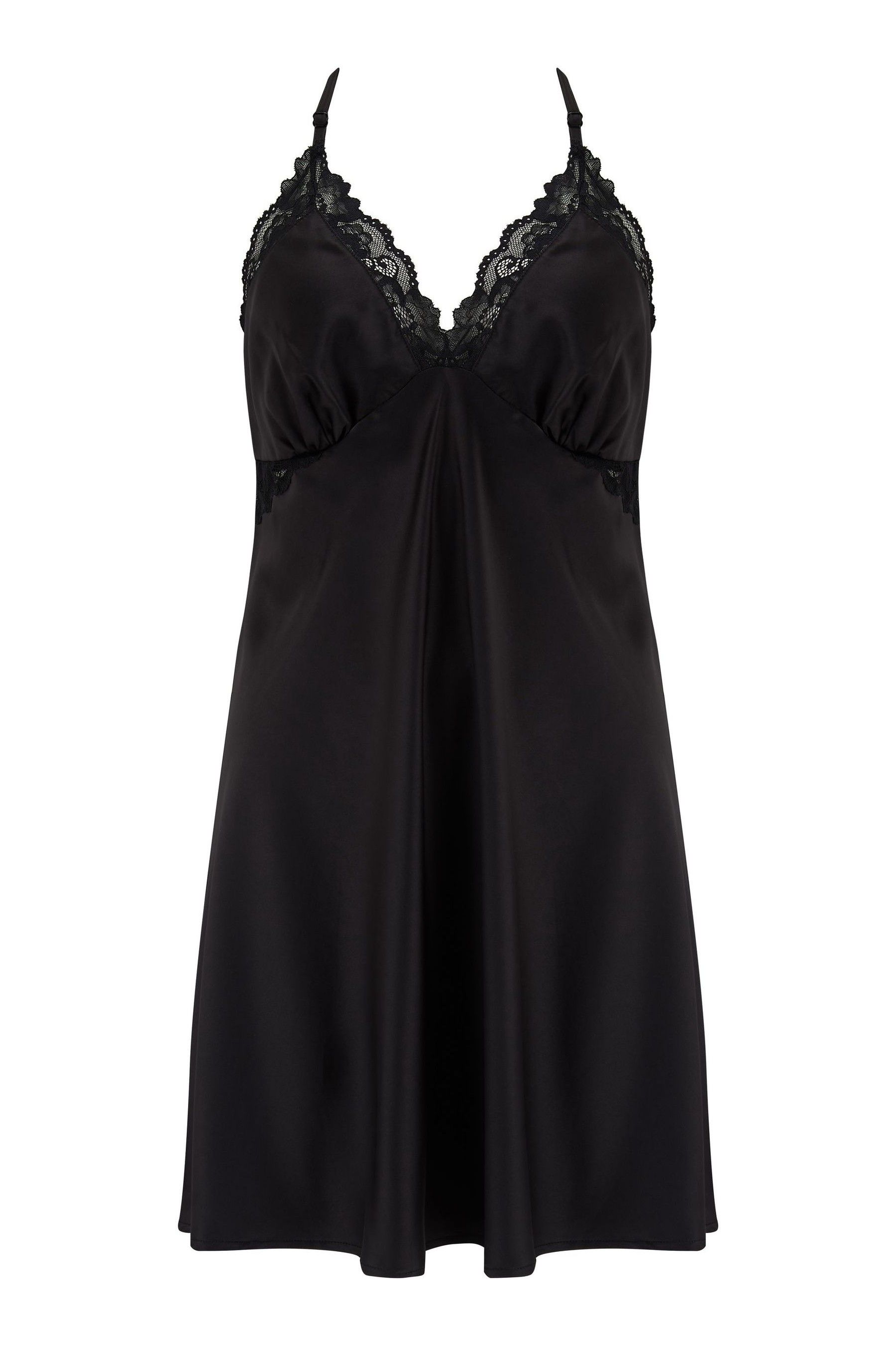 Buy Pour Moi Black Dusk Satin Lace Chemise from the Next UK online shop
