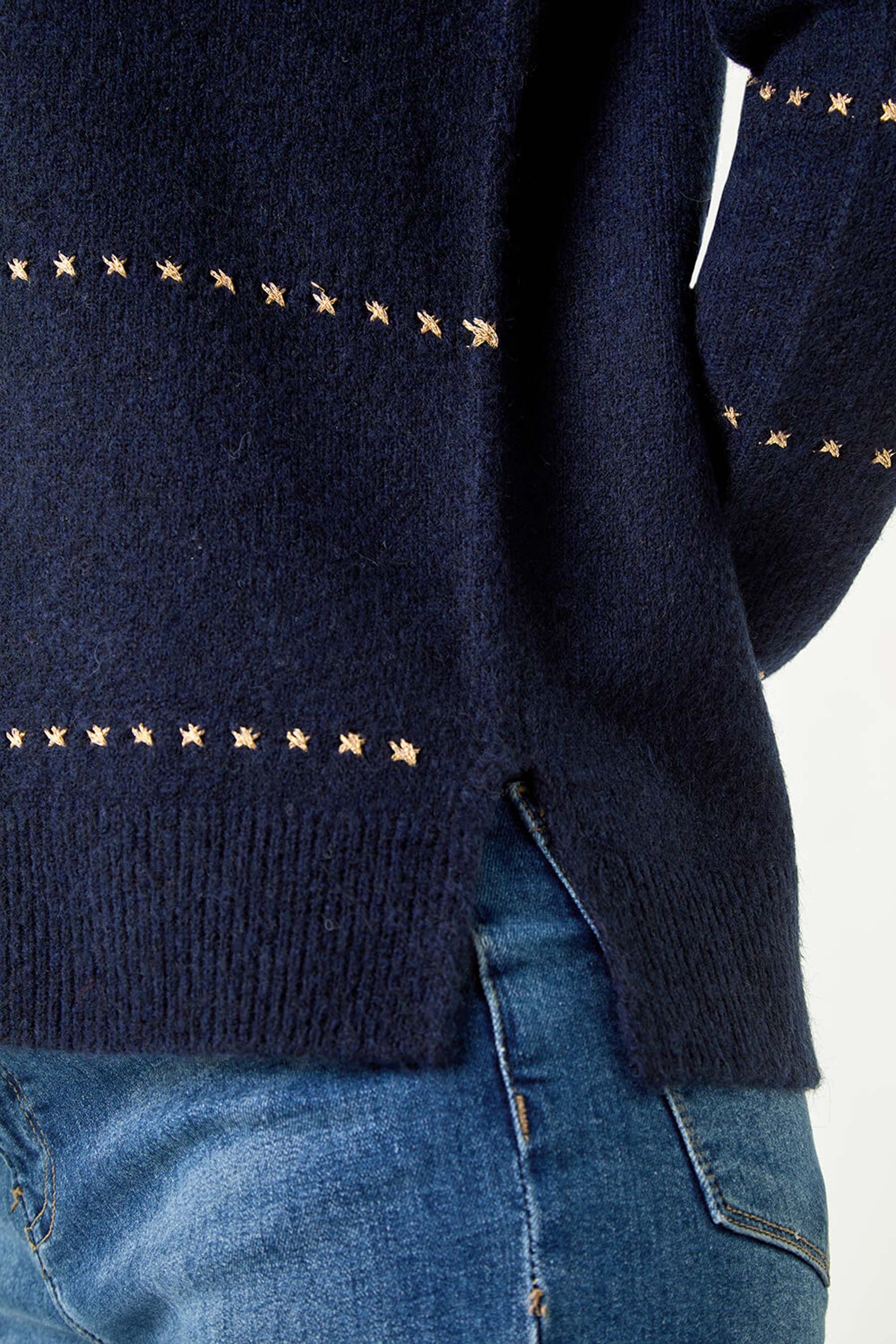 Buy Roman Blue Shimmer Detail Knit Jumper from the Next UK online shop