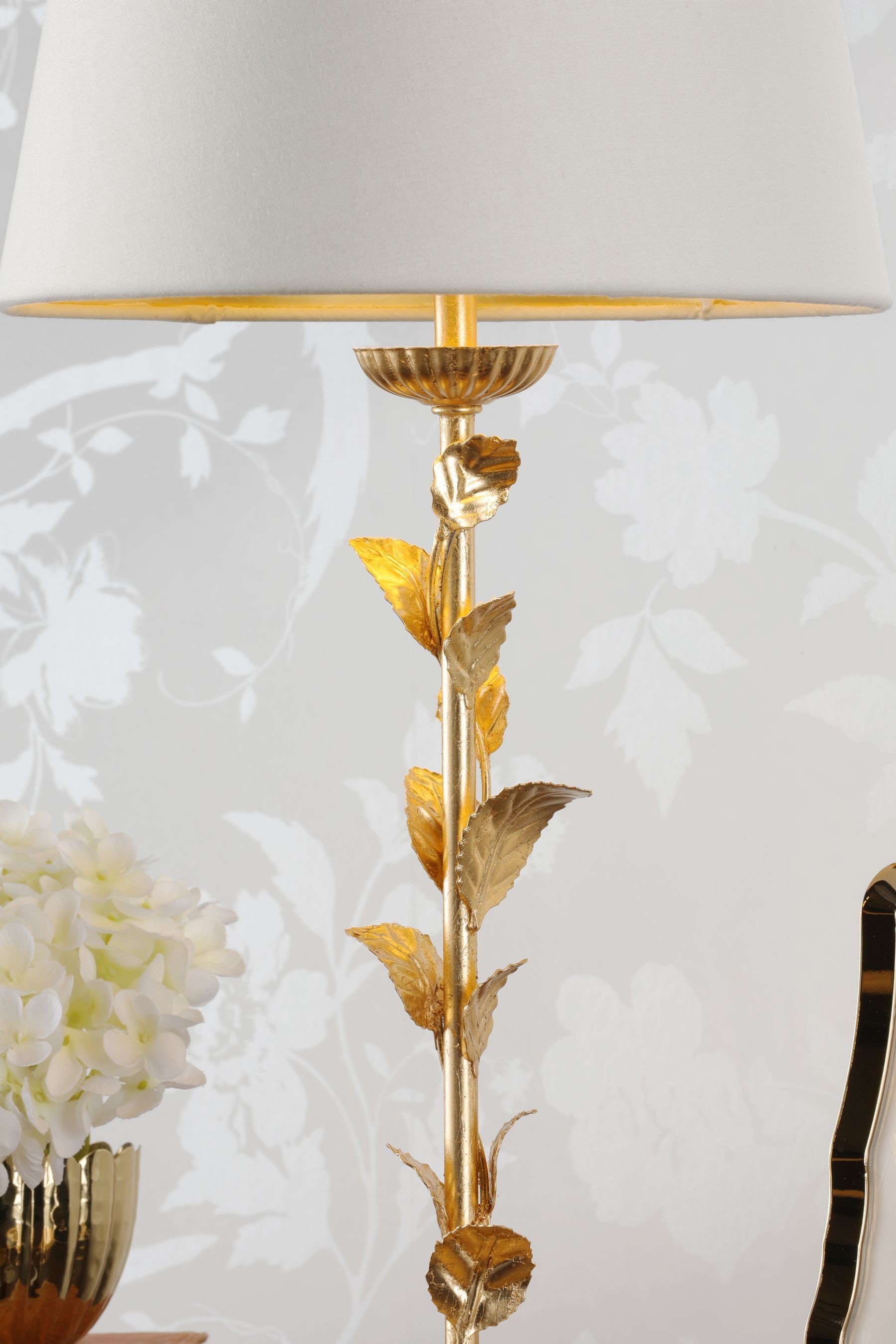 Buy Laura Ashley Gold Leaf Halton Table Lamp from the Next UK online shop