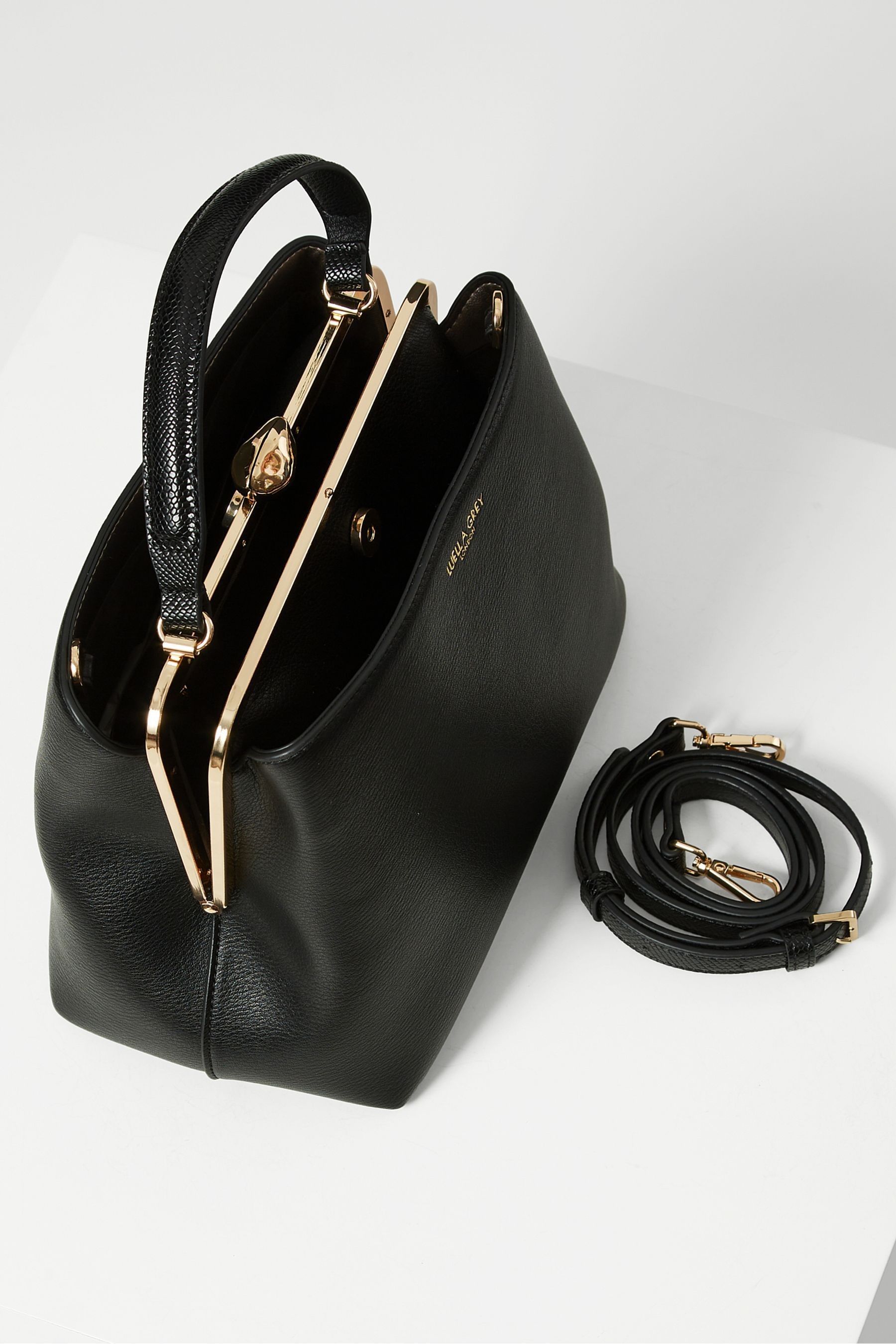 Buy Luella Grey Louisa Framed Cross-Body Tote Bag from the Next UK ...