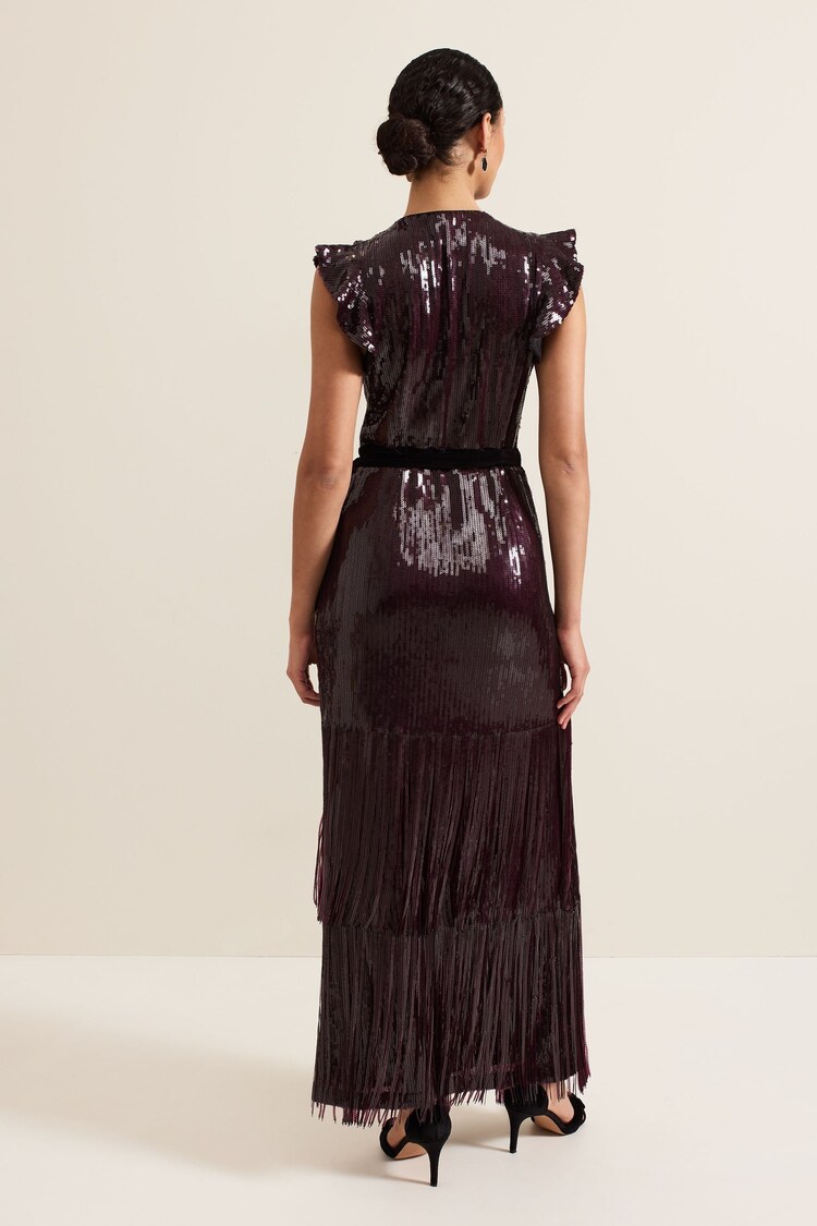 Buy Phase Eight Red Chanai Sequin Wrap Maxi Dress from the Next UK ...