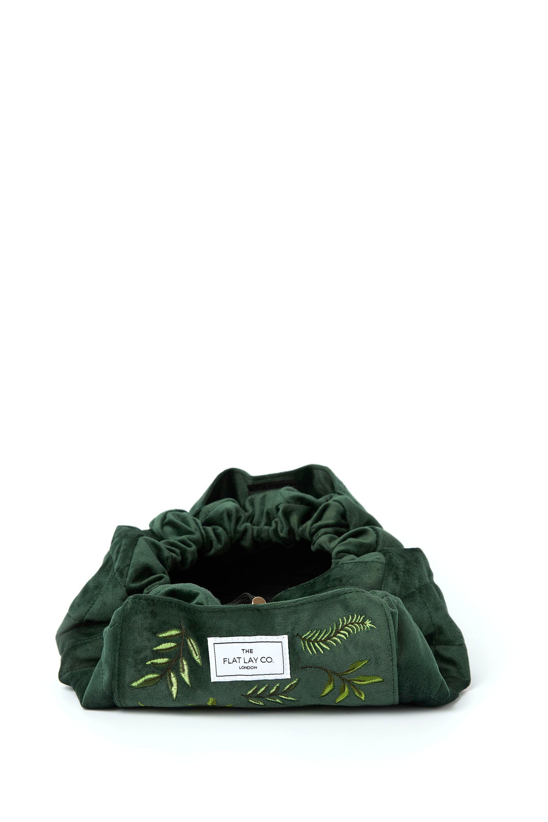 Buy The Flat Lay Co. Velvet Embroidered Drawstring Makeup Bag from the ...