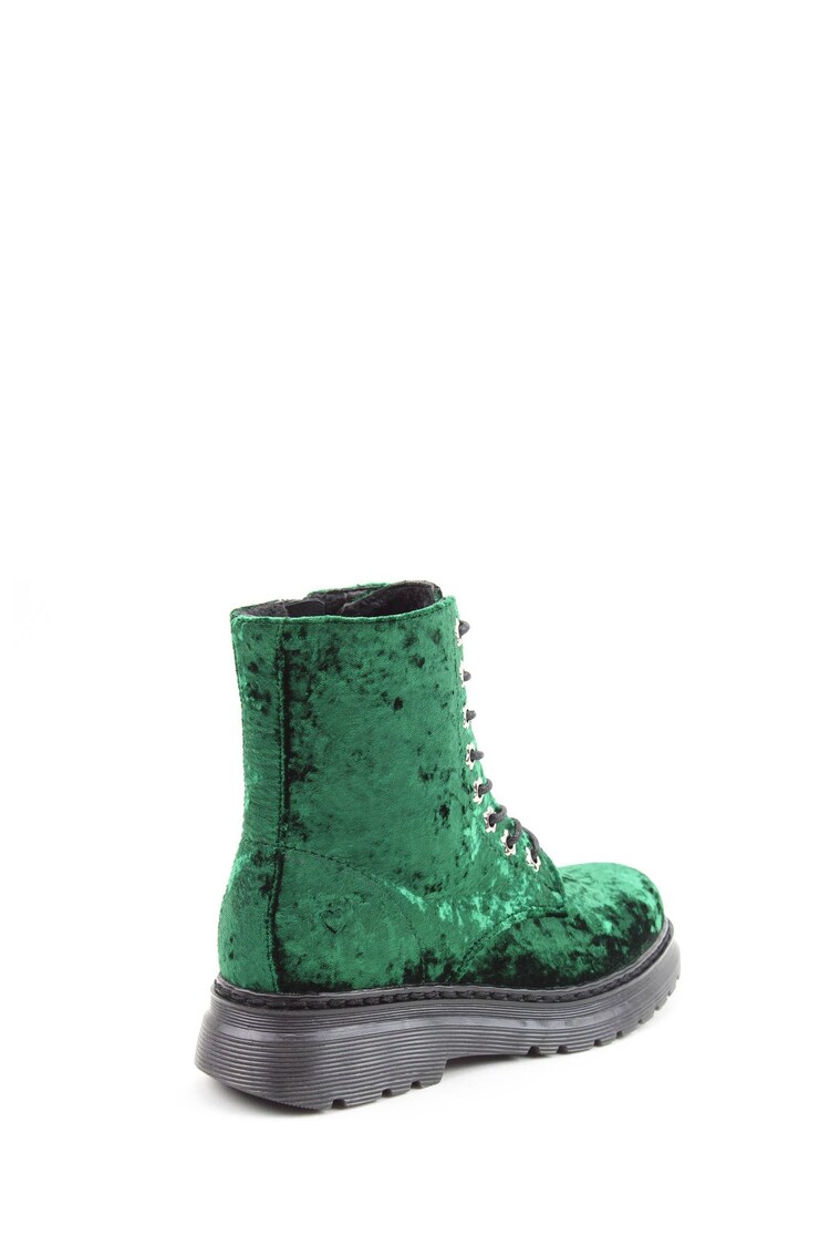Buy Heavenly Feet Ladies Green Eva Emerald Velour Ankle Boots from the ...