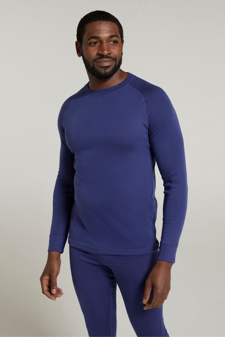 Buy Mountain Warehouse Blue Talus Mens Round Neck Thermal Top from the ...