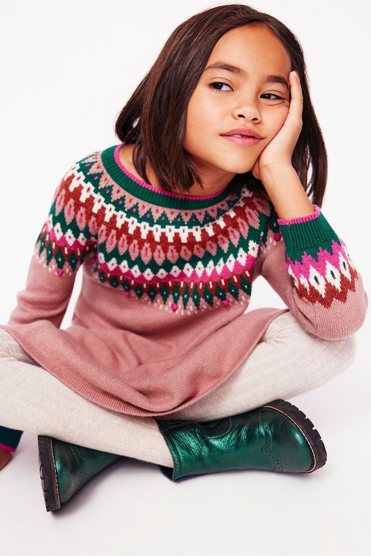 Buy Boden Pink Minnie Fair Isle Pattern Jumper Dress from the Next UK ...