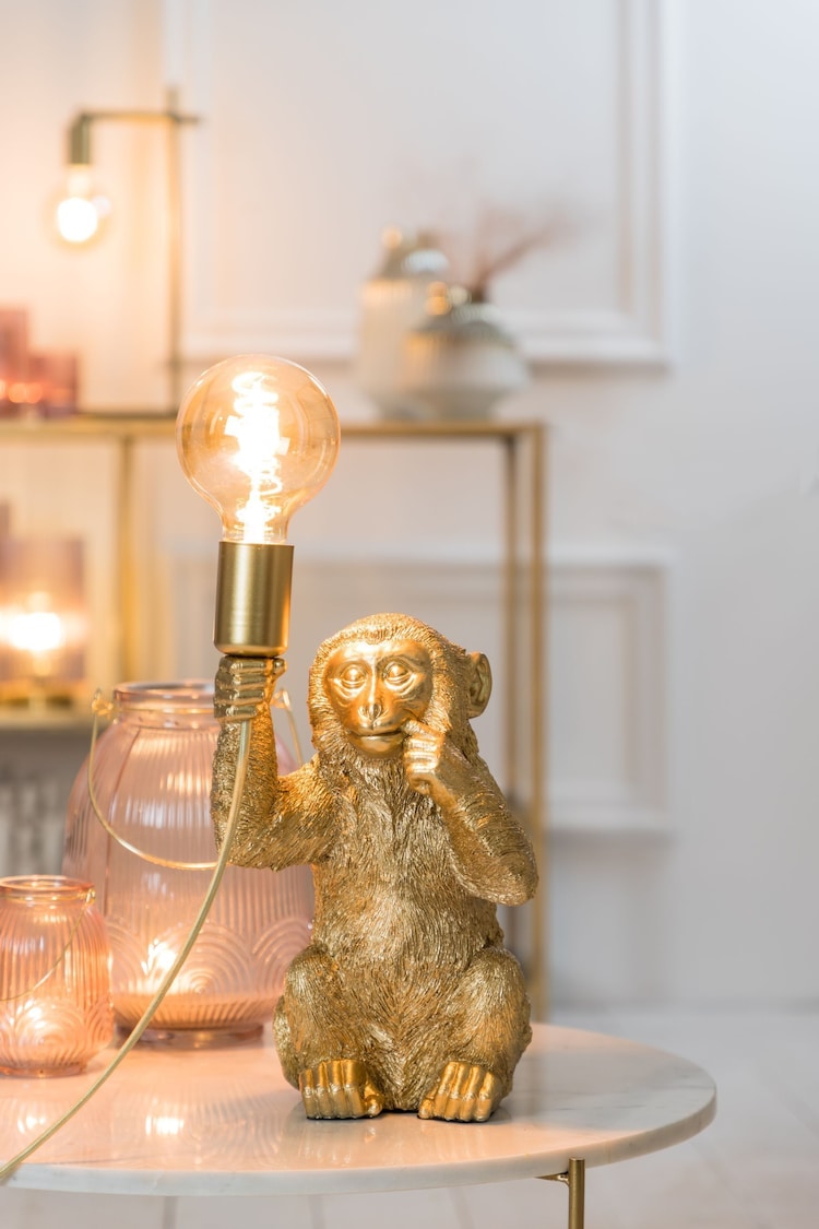Buy Light & Living Gold Monkey Table Lamp from the Next UK online shop