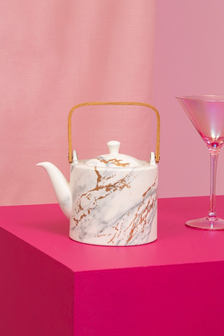 Buy Maison by Premier White Marble Luxe Teapot from the Next UK online shop