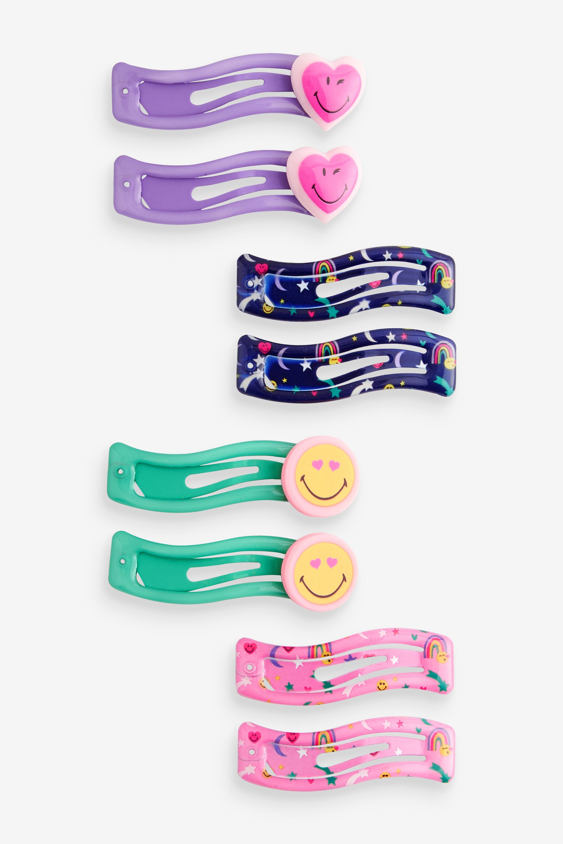 Buy Lilac Purple Smiley Clips 8 Pack from the Next UK online shop