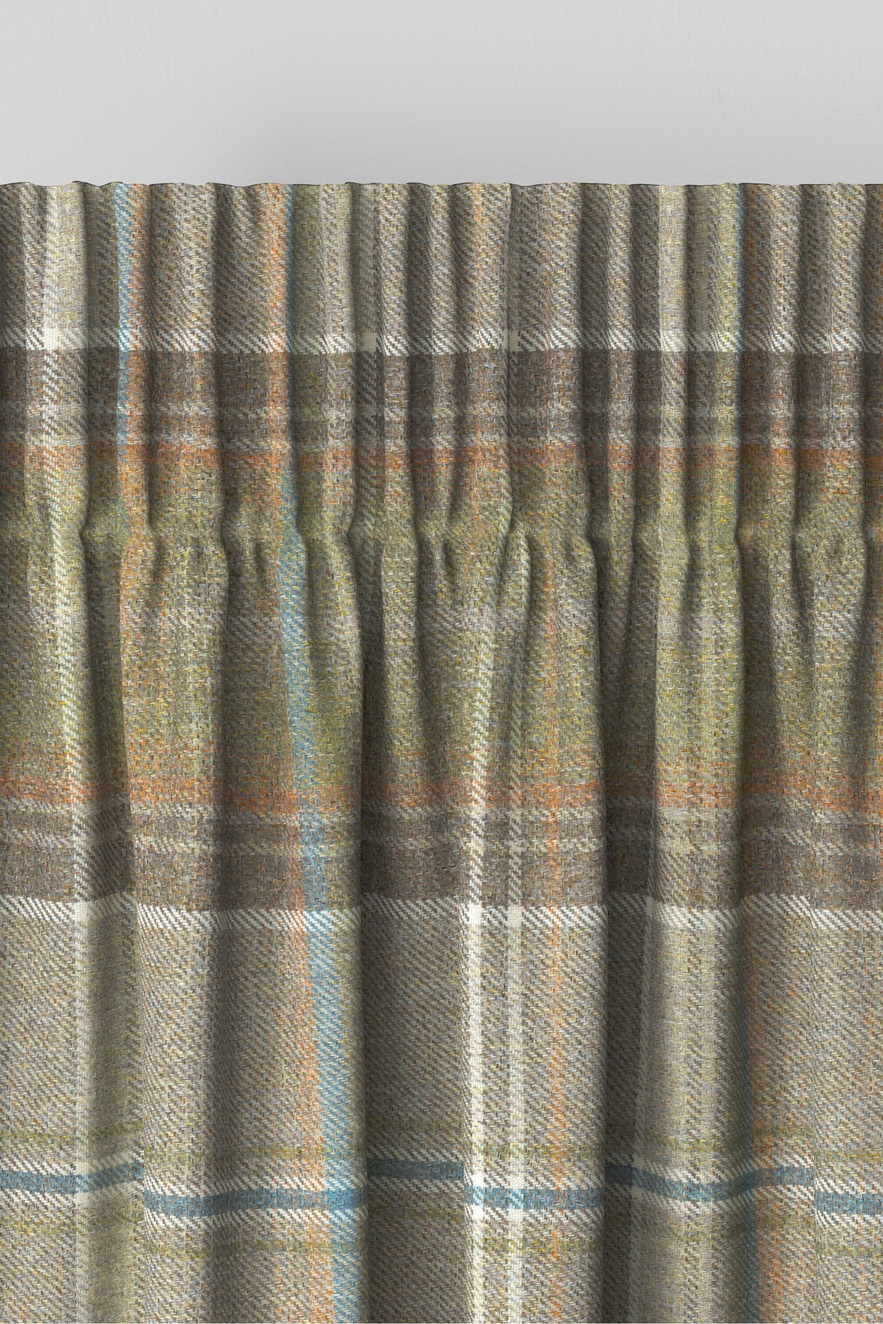 Buy Dark Natural Check Made to Measure Curtains from the Next UK online ...