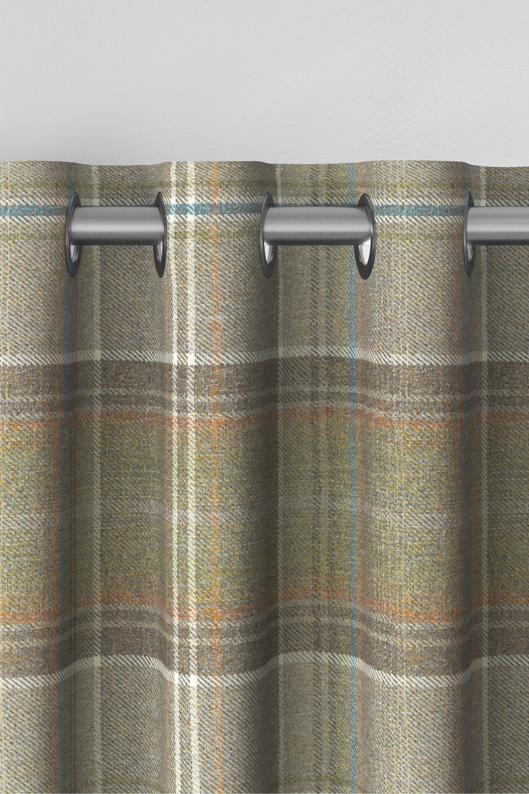 Buy Dark Natural Check Made to Measure Curtains from the Next UK online ...