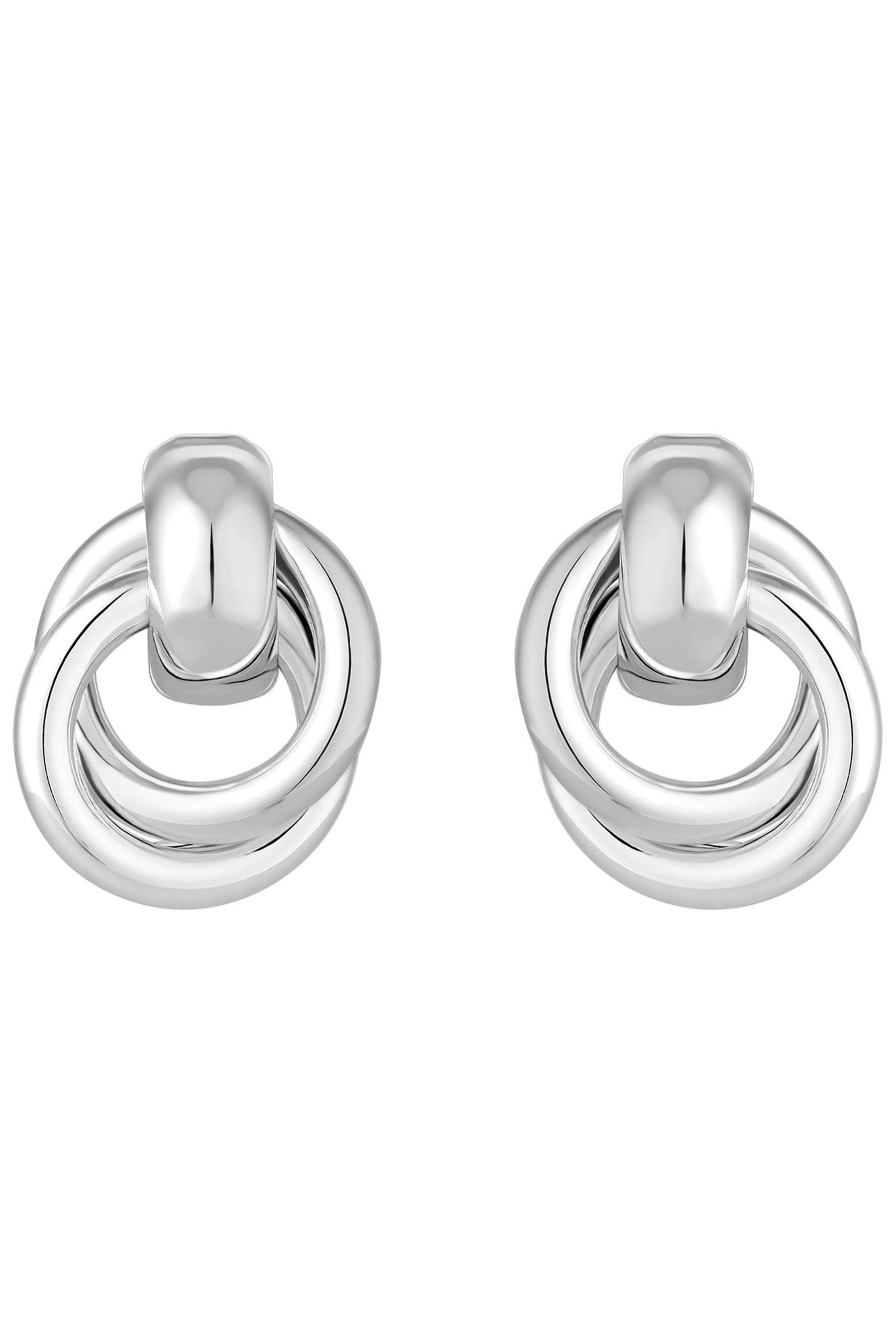 Buy Jon Richard Silver Knotted Door Knocker Earrings from the Next UK ...