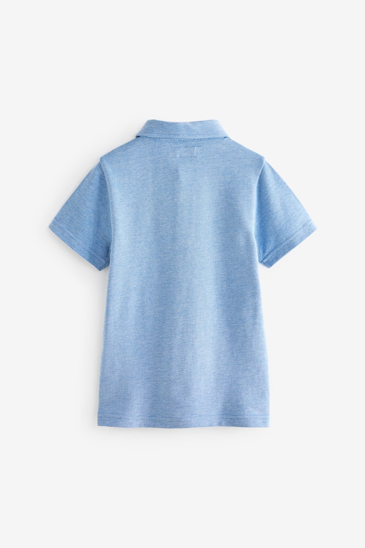 Buy Blue Marl Short Sleeve Polo Shirt (3-16yrs) from the Next UK online ...
