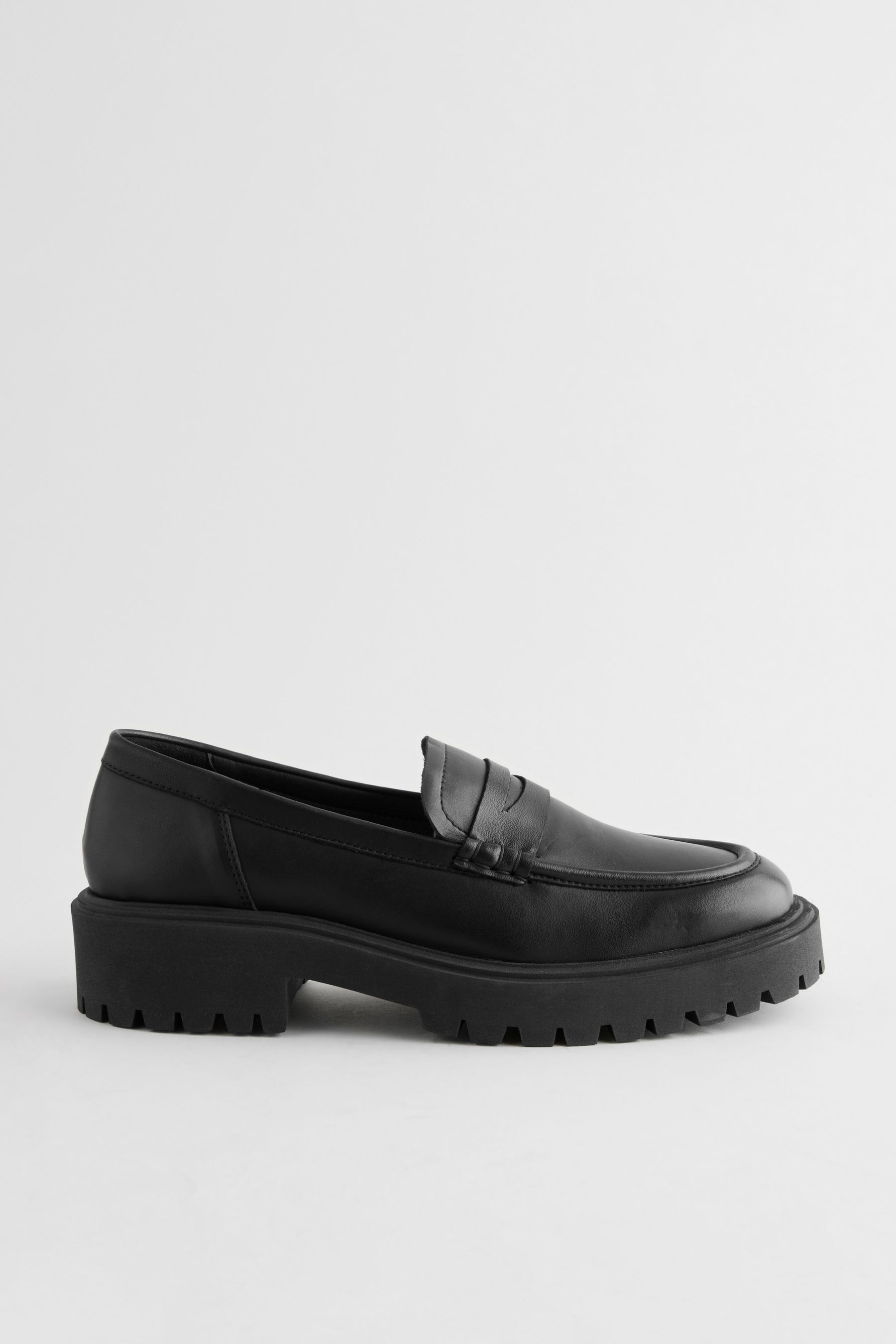 Buy Black Premium Chunky Leather Loafers from the Next UK online shop
