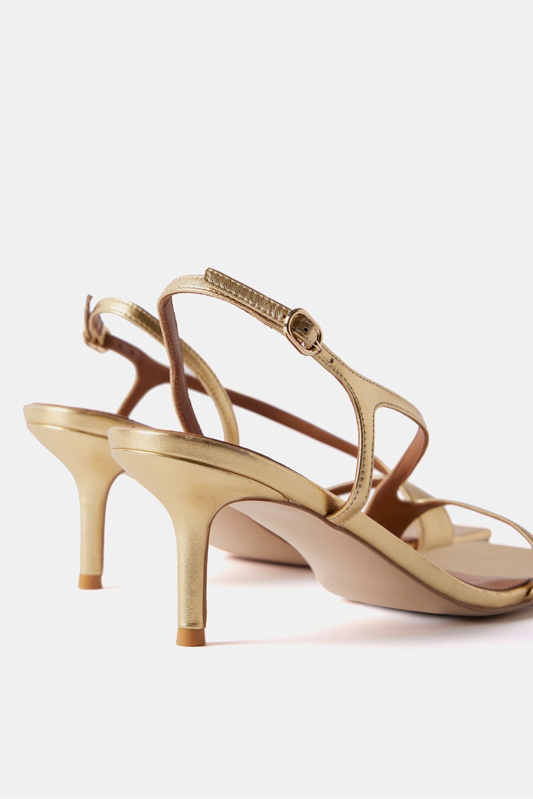 Buy Mint Velvet Gold Minimalist Kitten Heels from the Next UK online shop