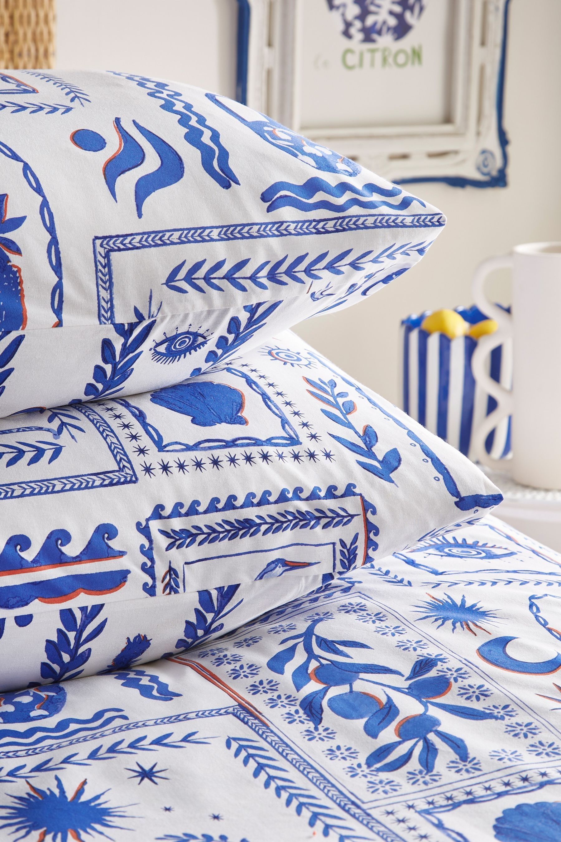 Buy Furn Blue Frieze Abstract Duvet Cover Set from the Next UK online shop