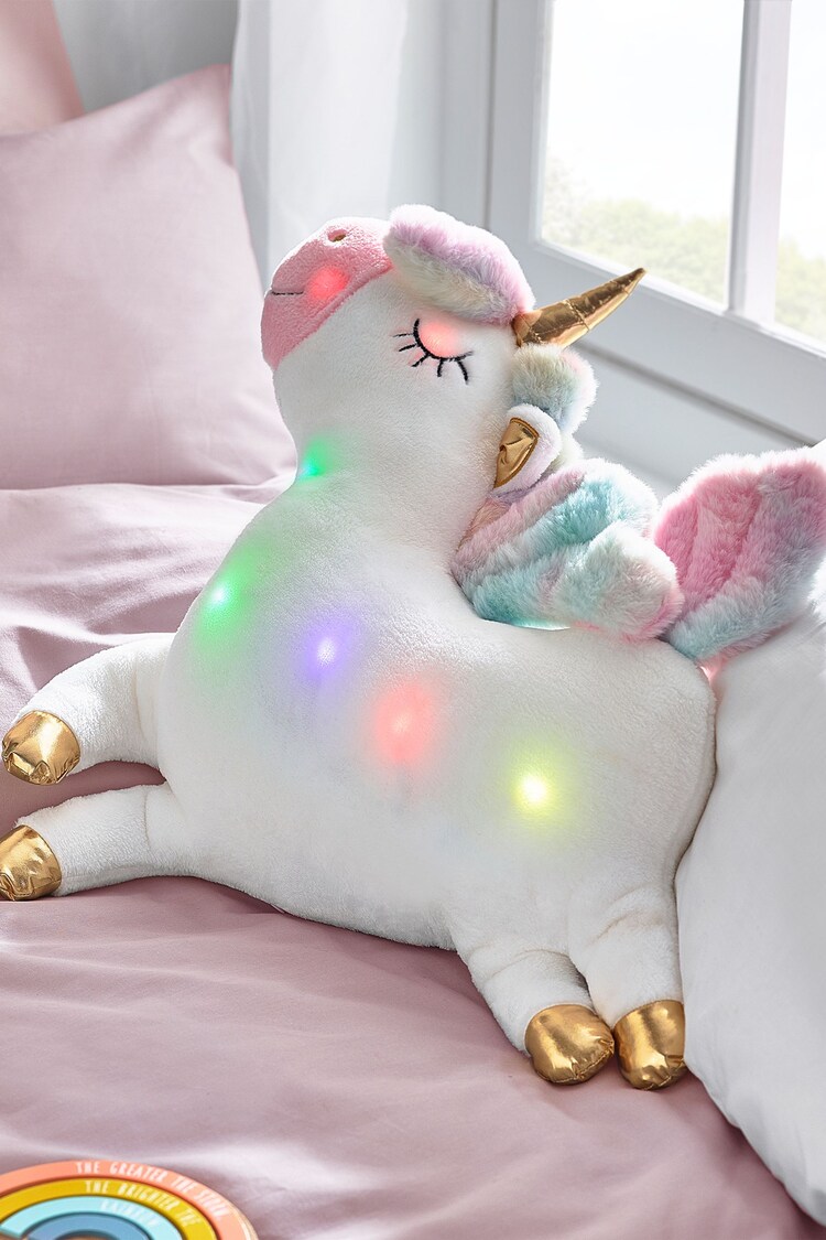 Buy White Light Up Unicorn Cushion from the Next UK online shop