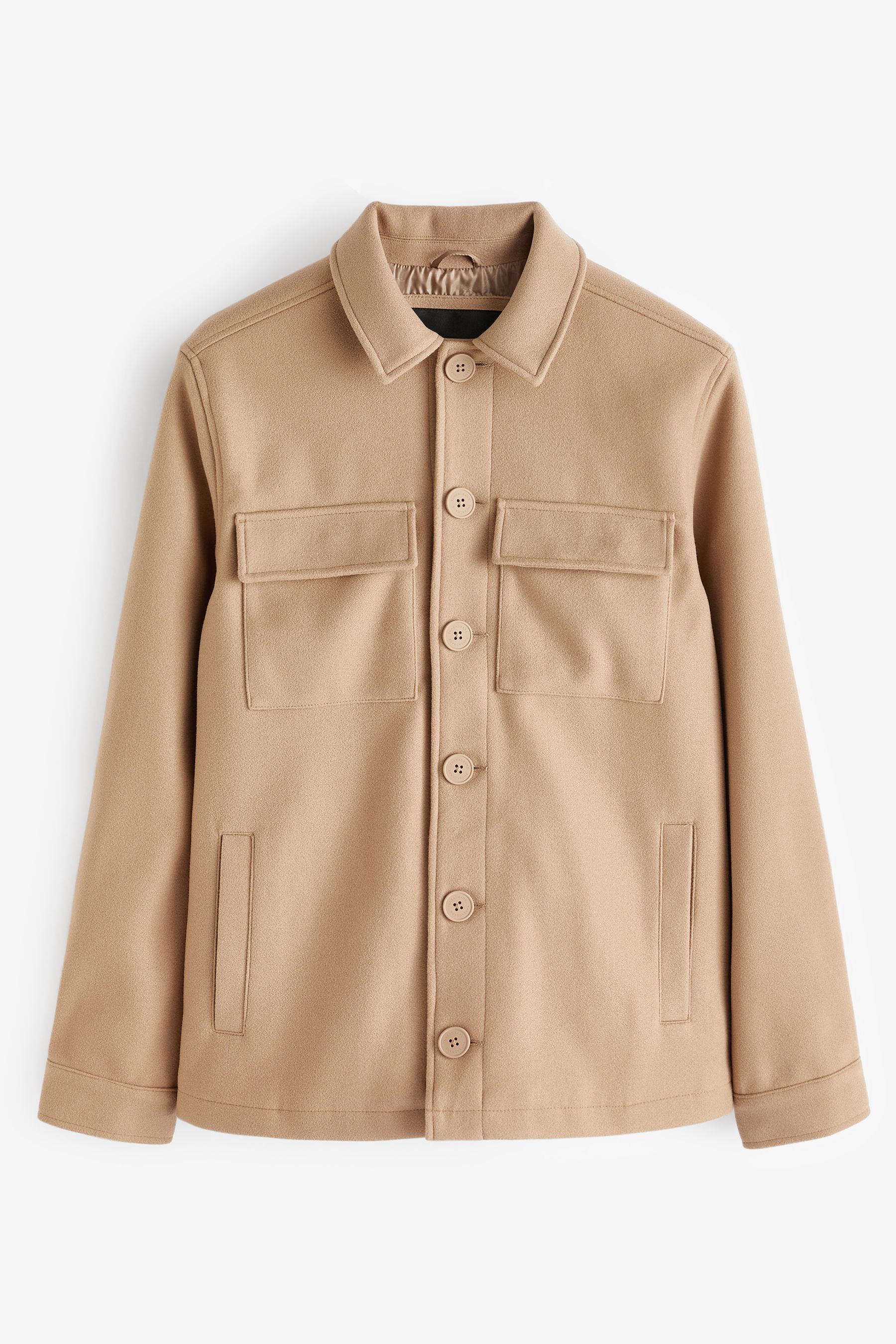 Buy Threadbare Light Brown Button Down Collared Shacket from the Next ...