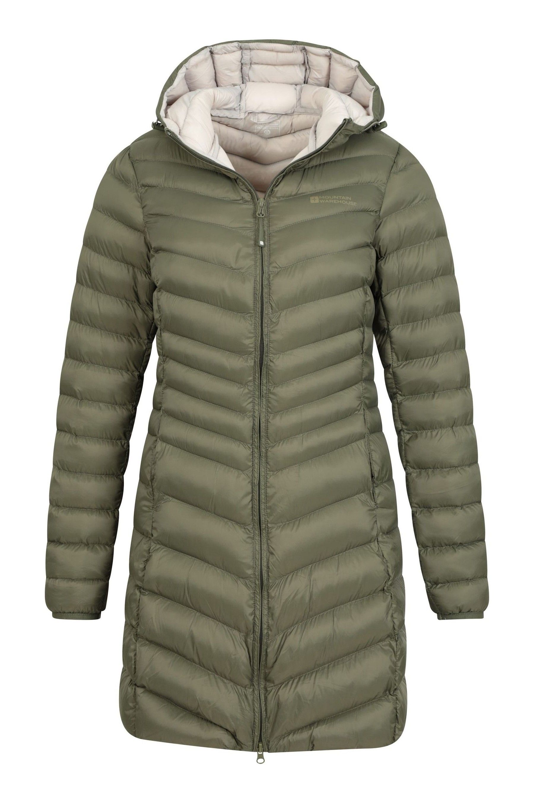 Buy Mountain Warehouse Green Womens Florence Long Padded Coat from the ...