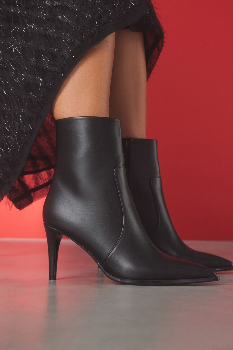 Buy Black Forever Comfort® Skinny Heeled Ankle Boots from Next USA