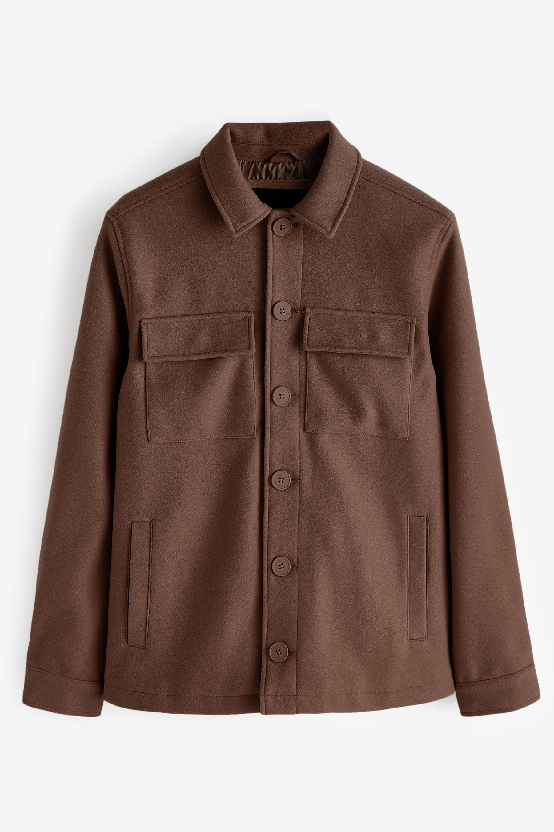 Buy Threadbare Dark Brown Button Down Collared Shacket from the Next UK ...