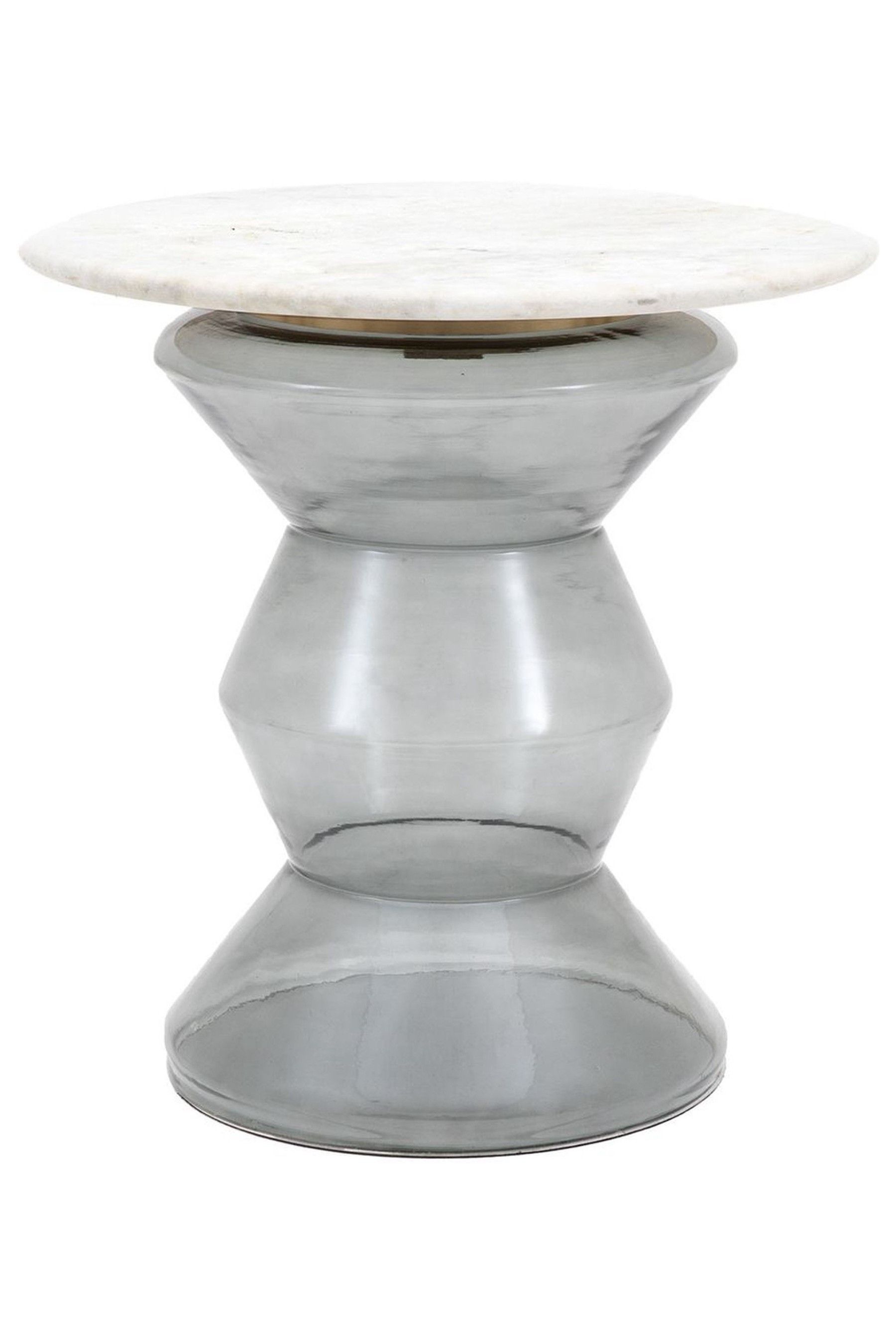 Buy Gallery Home Clear Rabat Glass and Marble Side Table from the Next ...