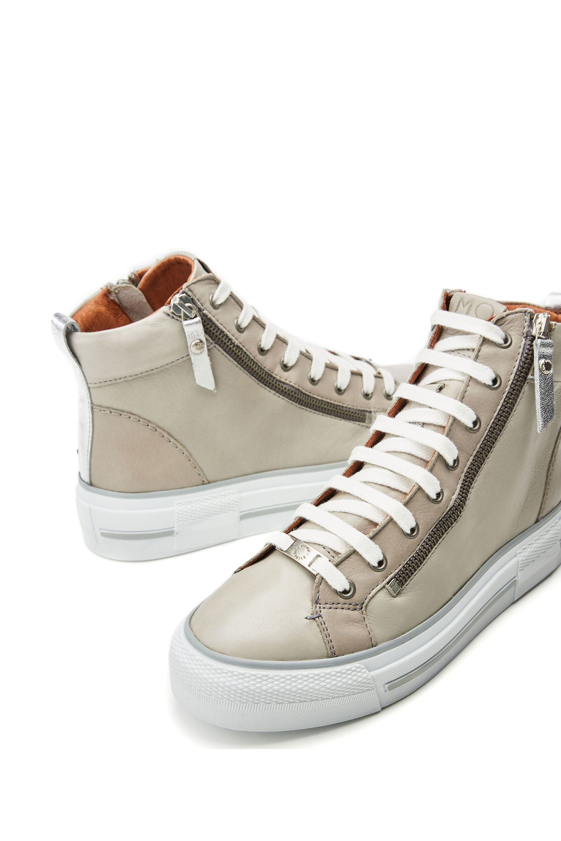 Buy Moda in Pelle Annaken High Top Chunky Lace-Up Leather Trainers from ...