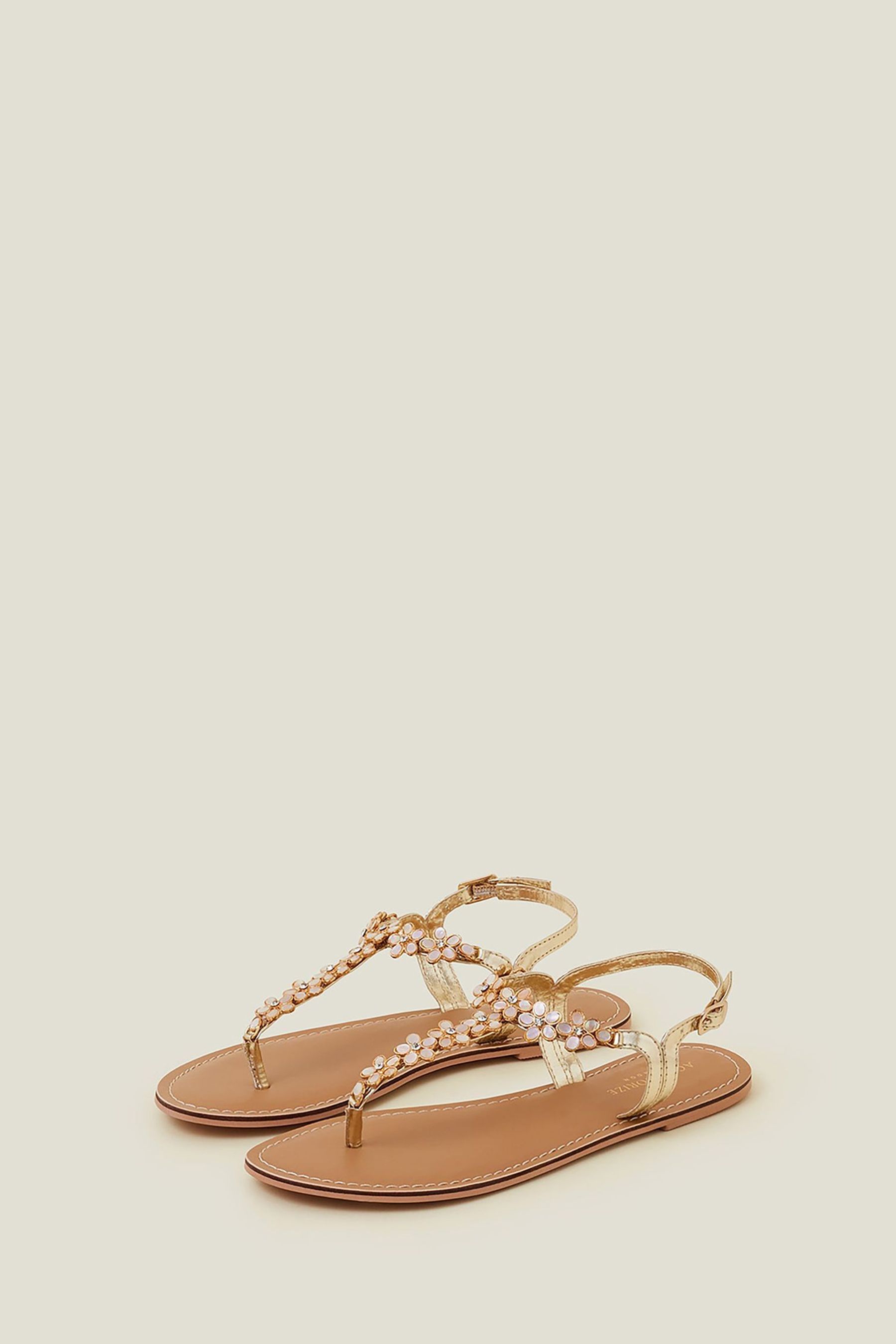 Buy Accessorize Natural Flower Embellished Sandals from the Next UK ...