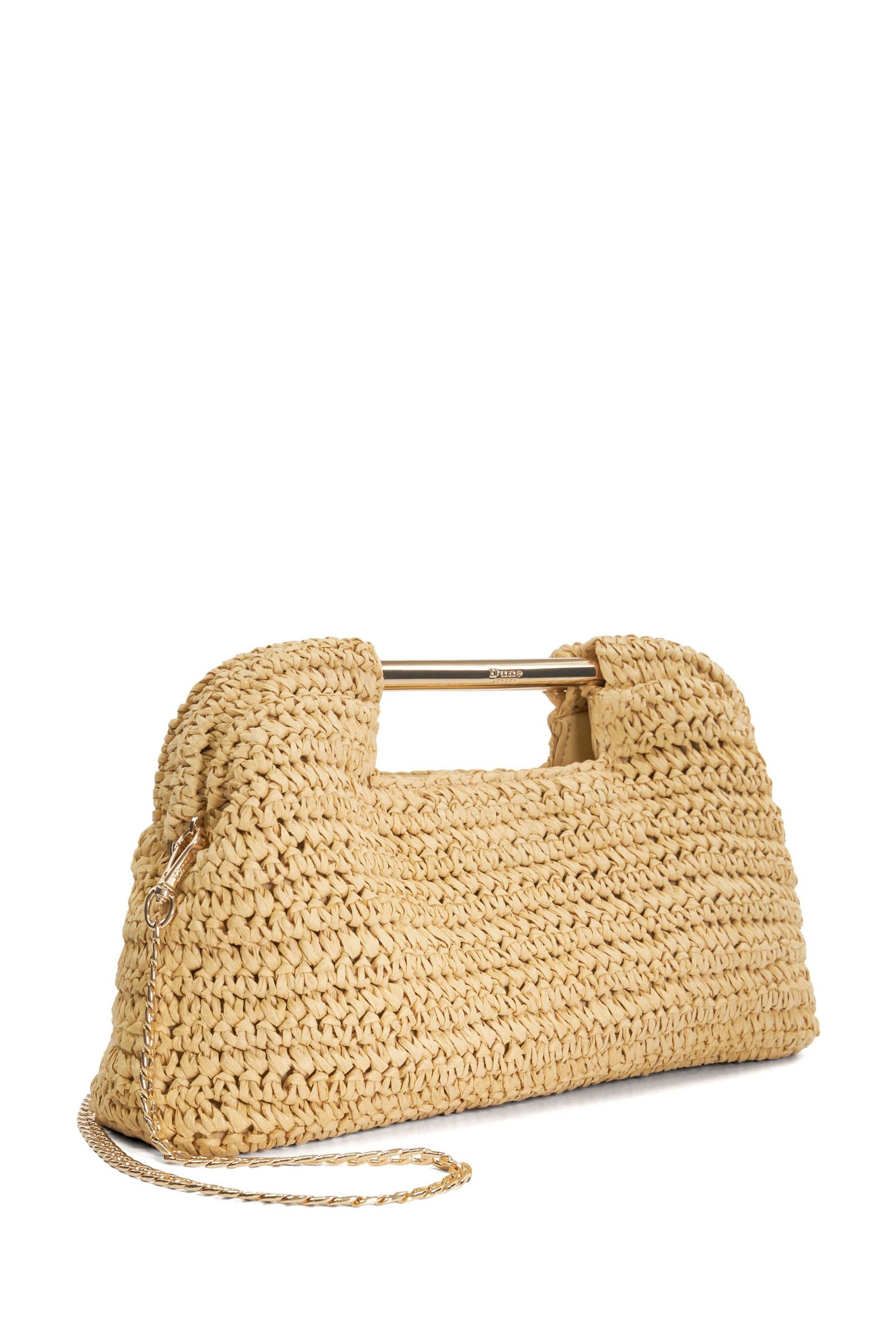 Buy Dune London Natural Elsabeth Raffia Frame Clutch Bag from the Next ...