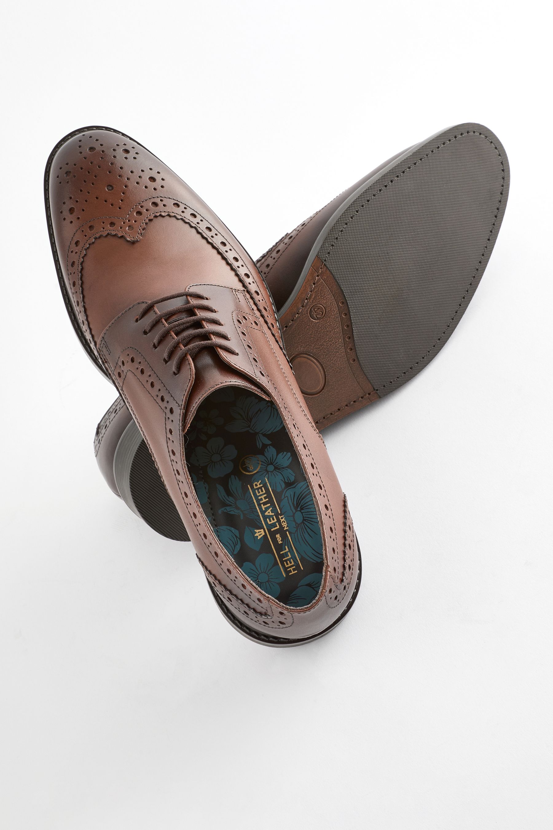 Buy Brown Leather Derby Brogues from the Next UK online shop