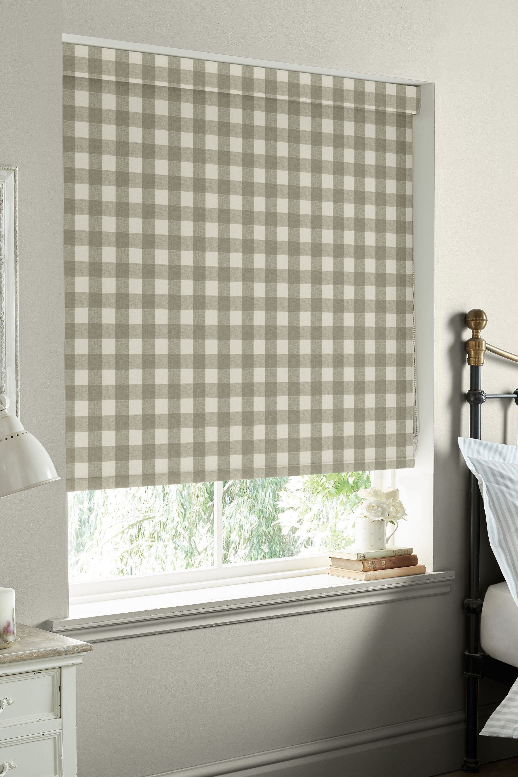 Buy Sophie Allport Natural Stone Gingham Made to Measure Roller Blinds from the Next UK online shop