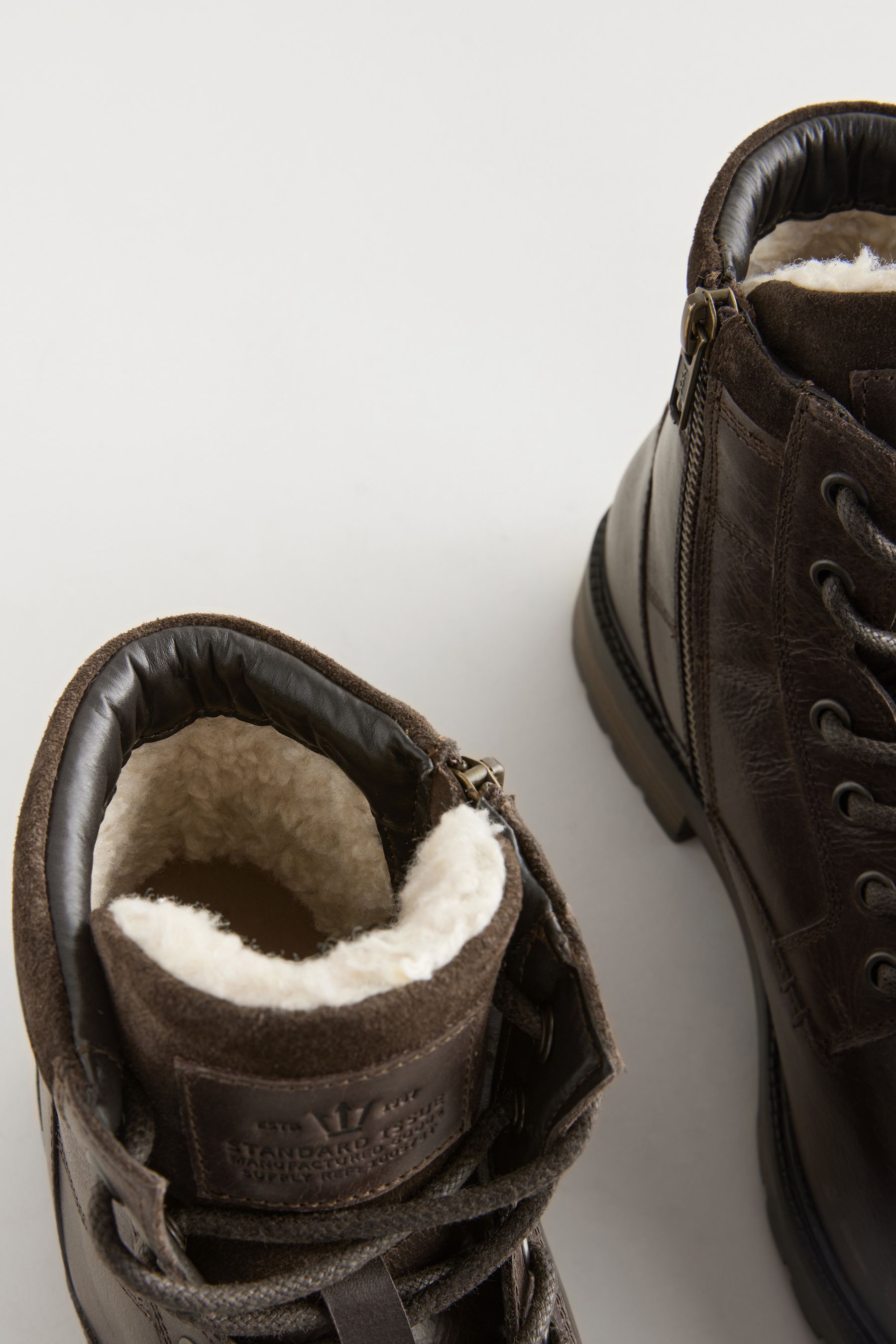Buy Brown Leather Zip Boots from the Next UK online shop