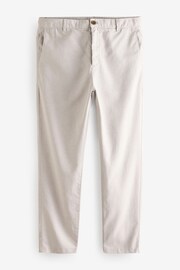 Buy Light Grey Slim Fit Premium Linen Drawstring Trousers from the Next ...