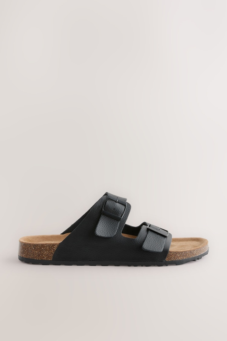 Buy Black Leather Two Buckle Sandals from the Next UK online shop