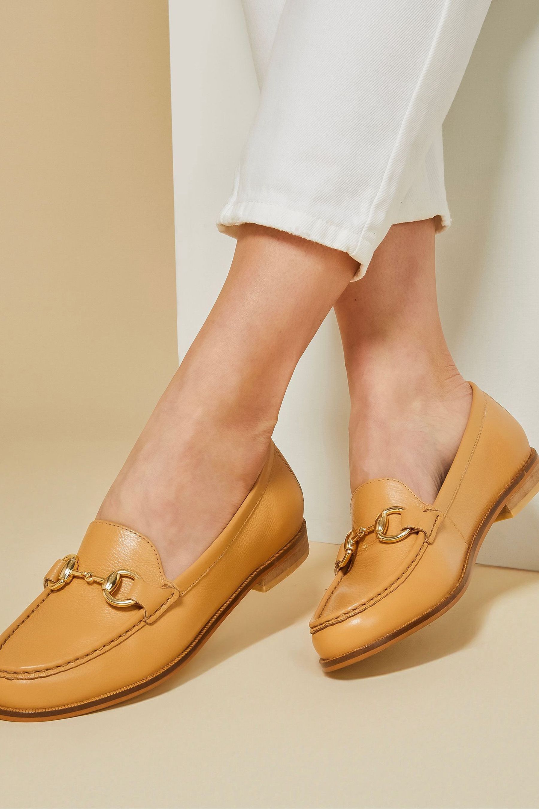 Buy Jones Bootmaker Tadley Leather Cream Loafers from the Next UK ...