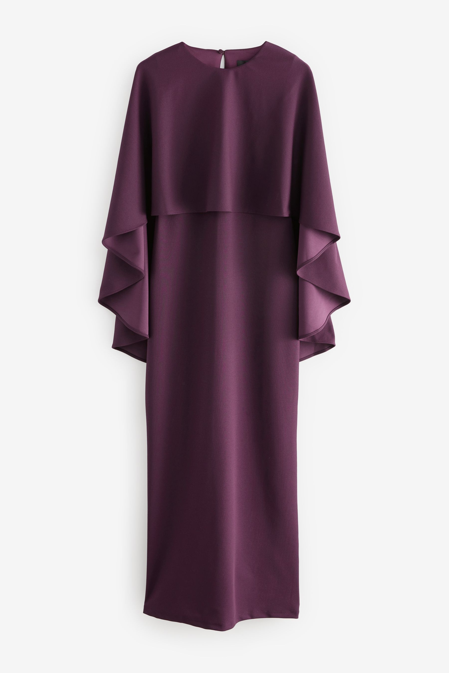 Buy Burgundy Red Cape Detail Maxi Dress from the Next UK online shop