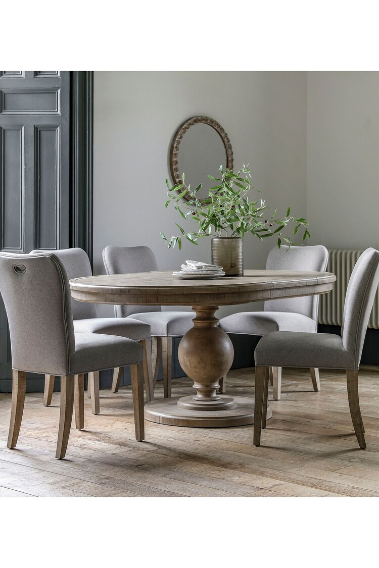 Buy Gallery Home Natural Eastfield Round Ext Dining Table from the Next ...