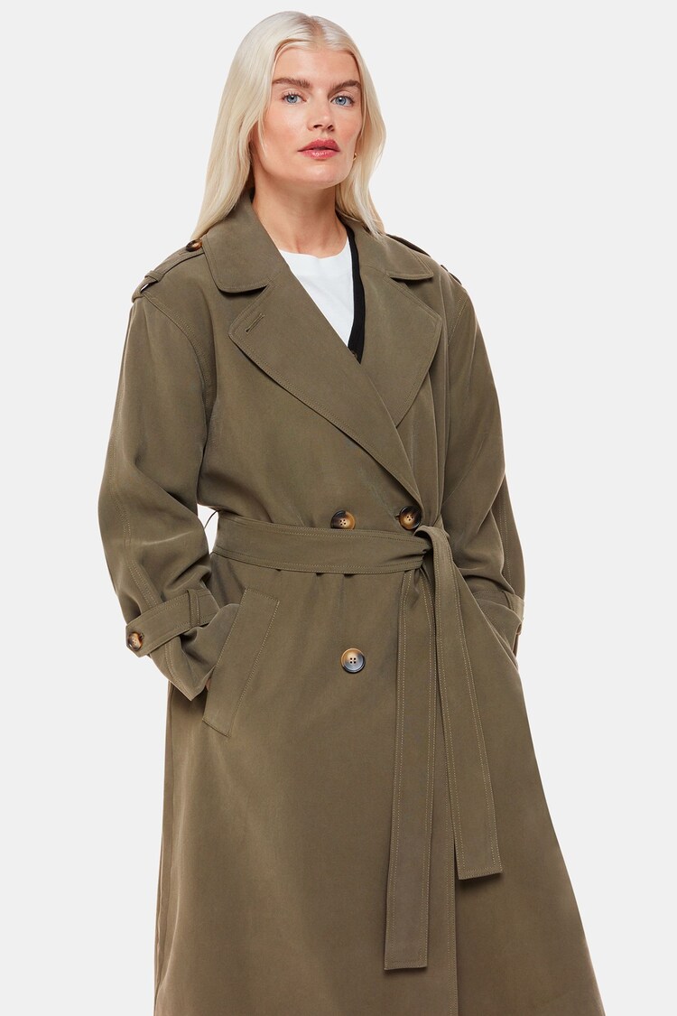Buy Whistles Green Petite Riley Trench Coat from the Next UK online shop