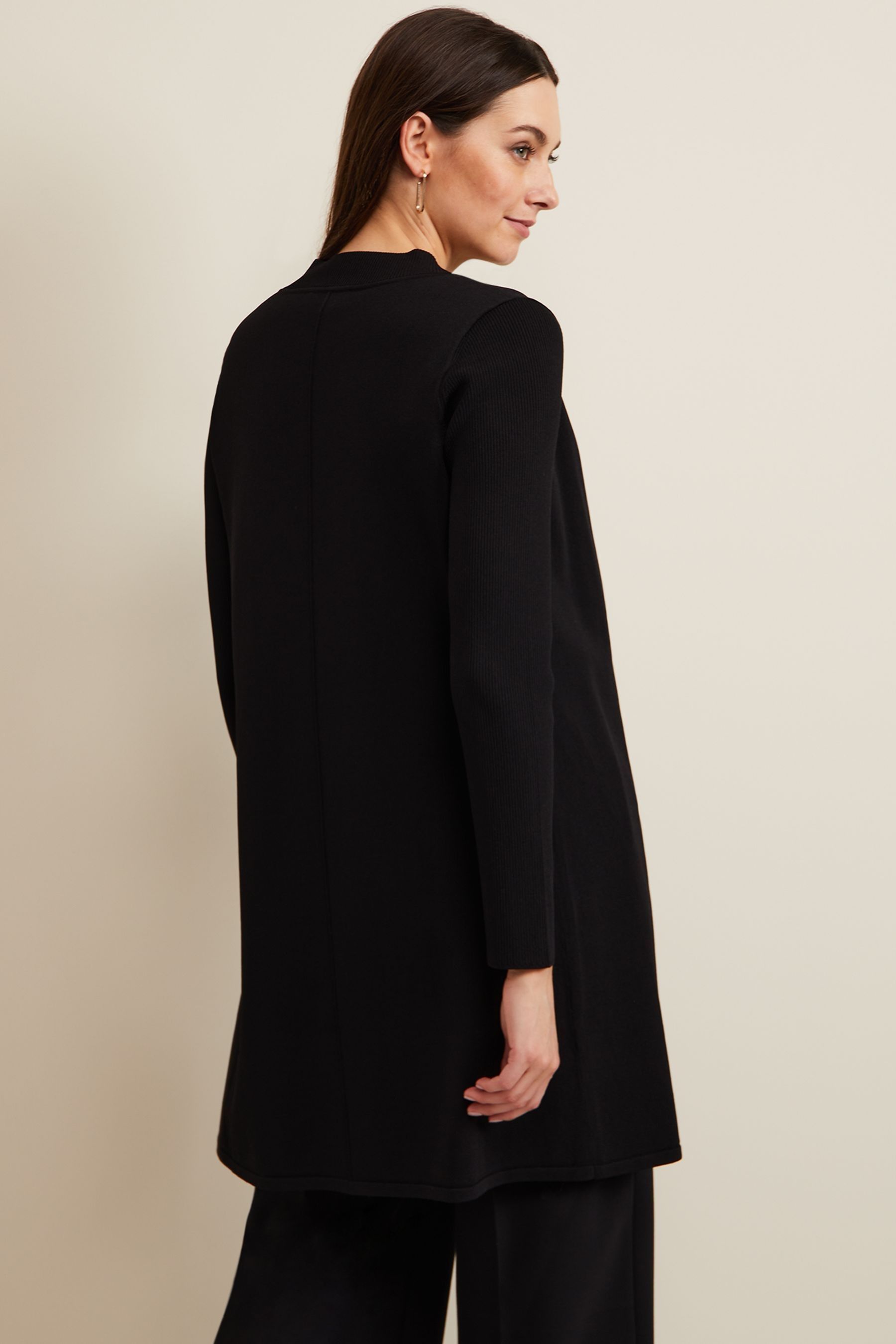 Buy Phase Eight Black Longline Lauren Edge to Edge Cardigan from the ...