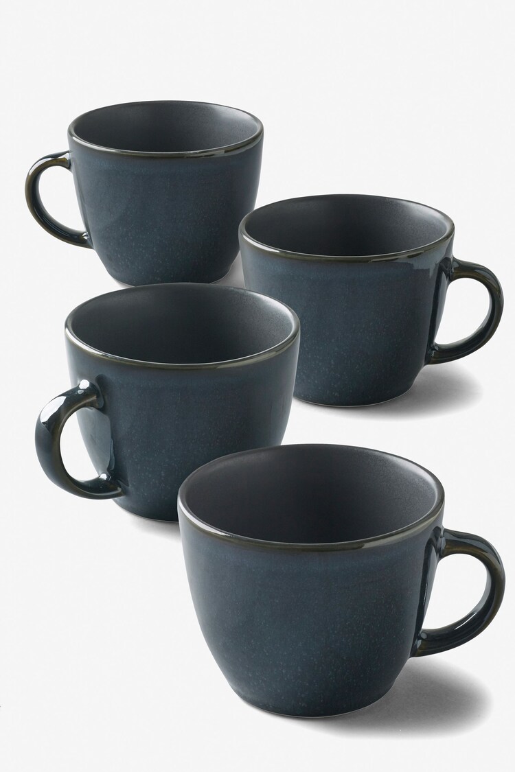 Buy Set of 4 Teal Blue Logan Reactive Glaze Mugs from the Next UK ...