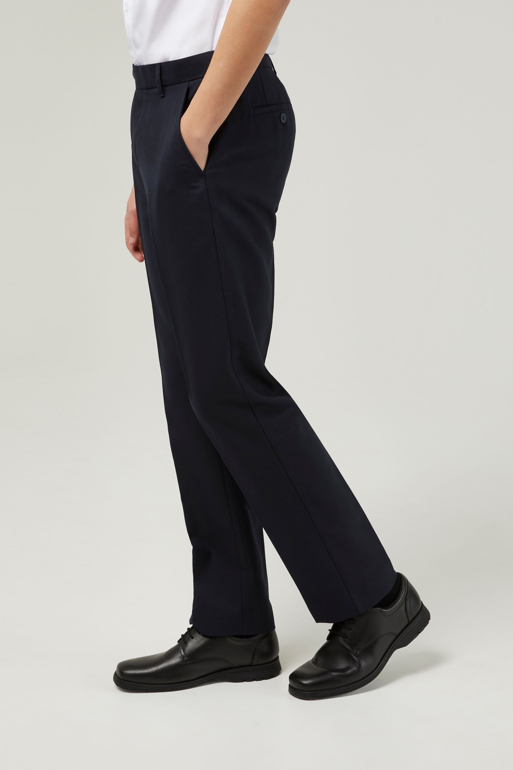Buy Trutex Senior Boys Slim Leg Navy School Trousers from the Next UK ...