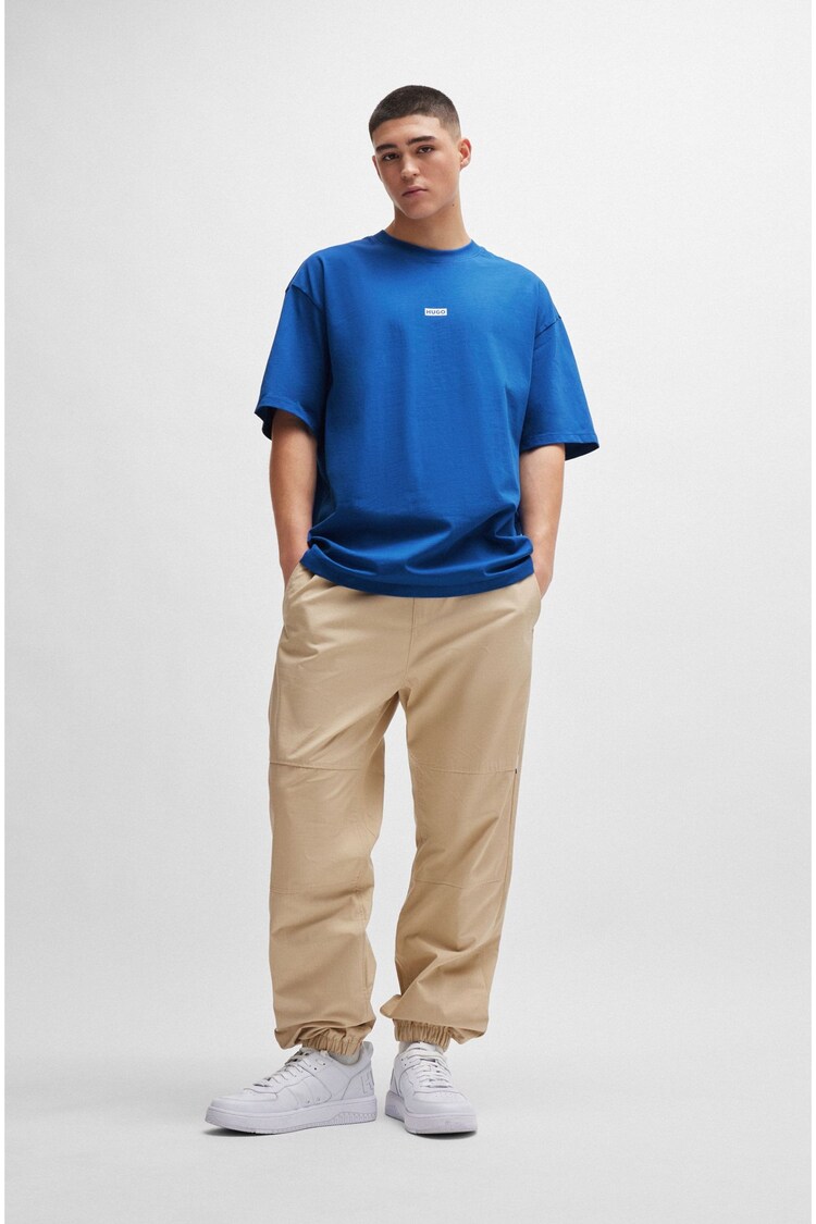 Buy HUGO Blue Logo Graphic 100% Cotton T-Shirt from the Next UK online shop