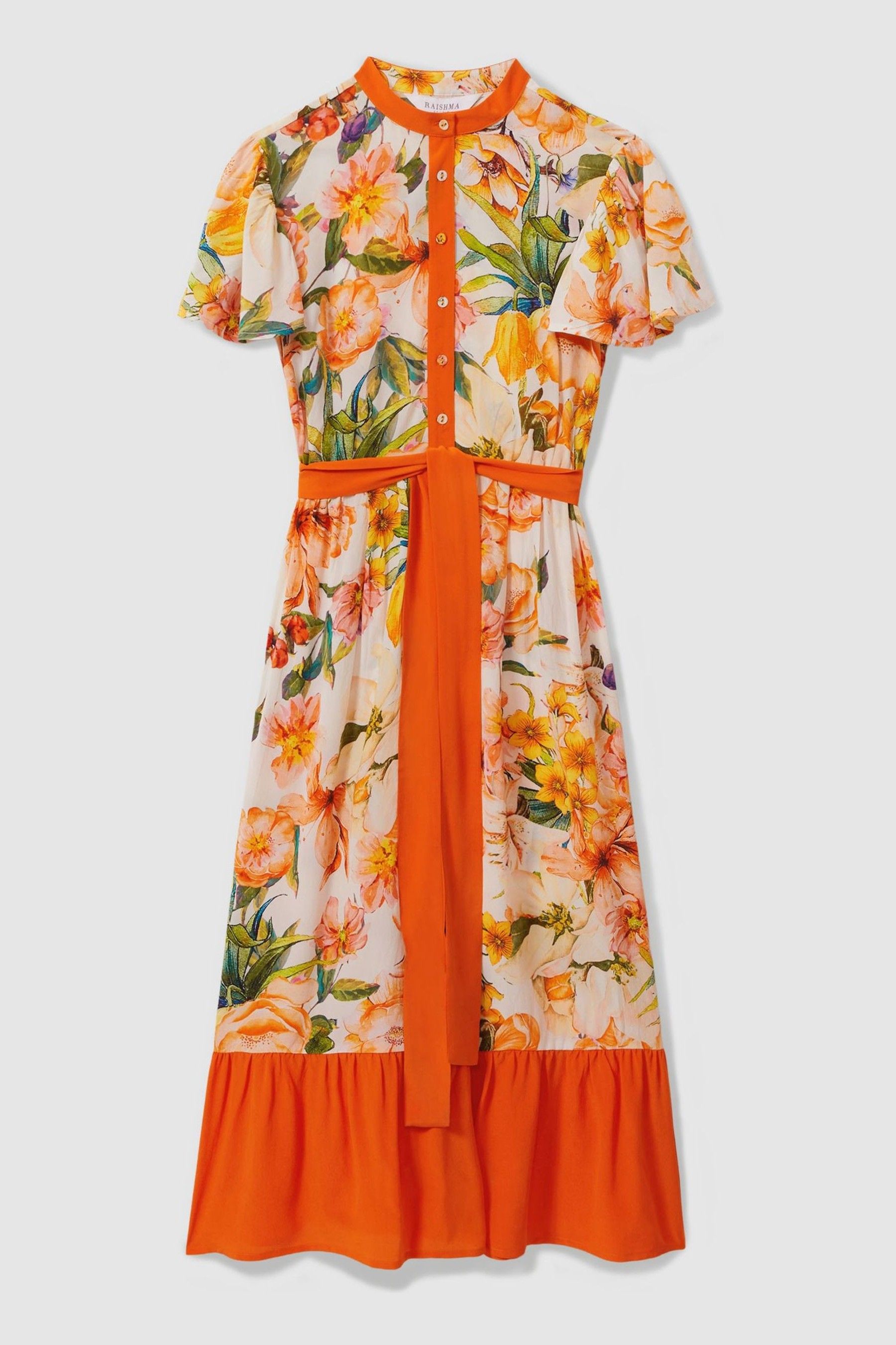 Buy Raishma Silk Floaty Sleeve Midi Dress from the Next UK online shop