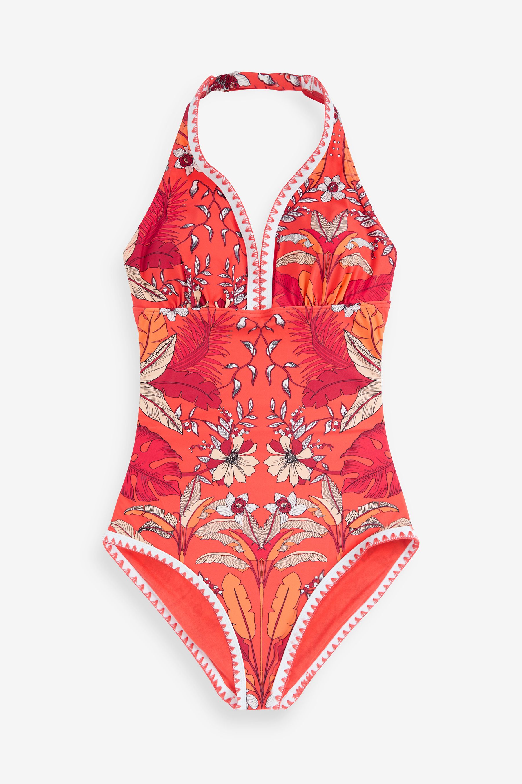 Buy Figleaves Pink Frida Halter Longer Length Swimsuit from the Next UK ...