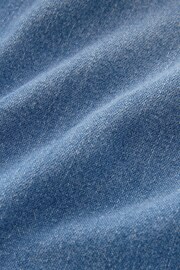 Buy Blue Embroidered Seam Detail Fitted Denim Western 100% Cotton Shirt ...