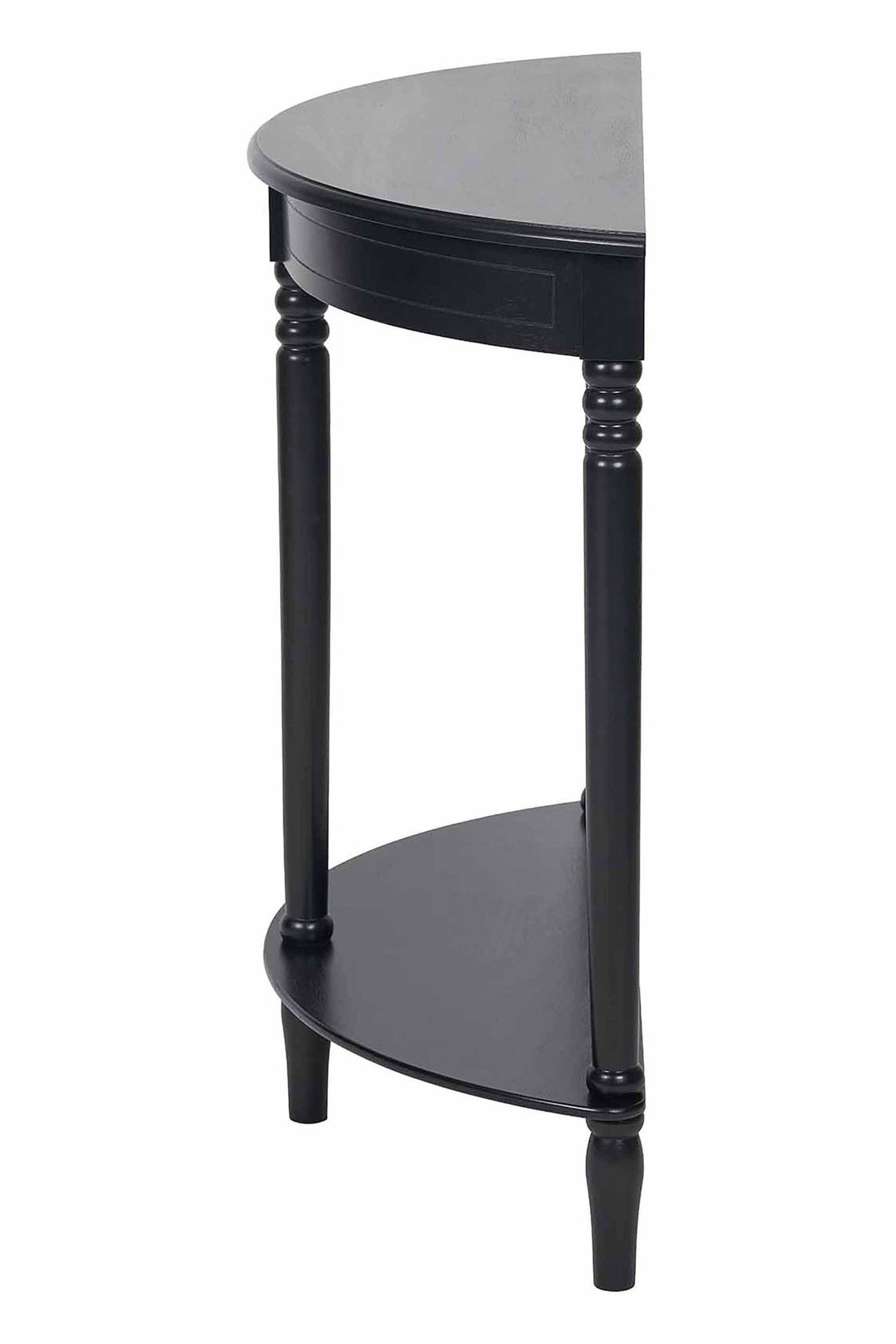 Buy Pacific Black Heritage Pine Wood Half Moon Console Table from the ...