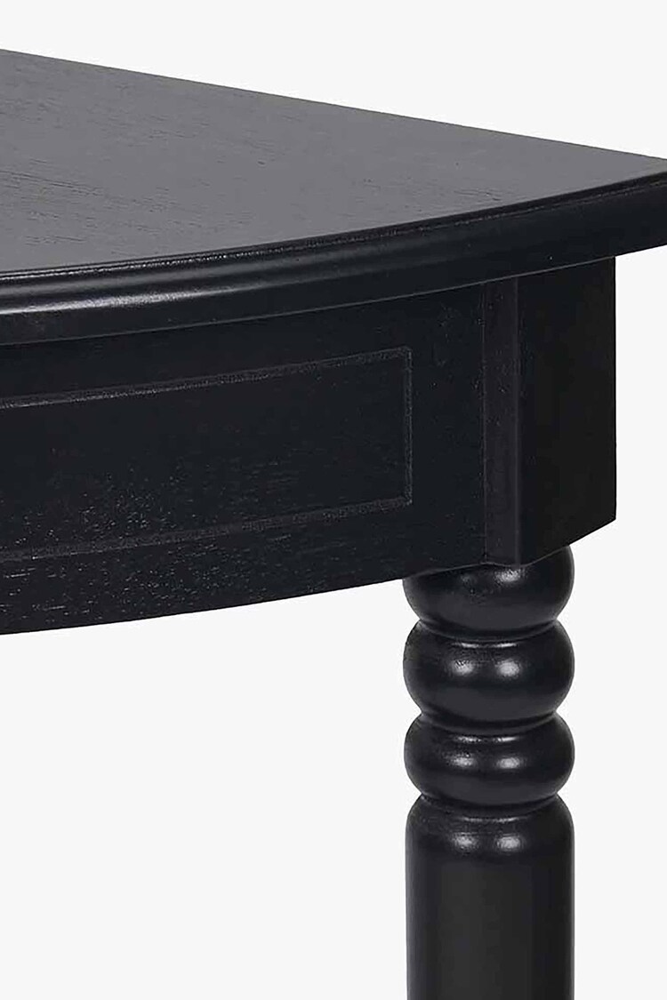 Buy Pacific Black Heritage Pine Wood Half Moon Console Table from the ...