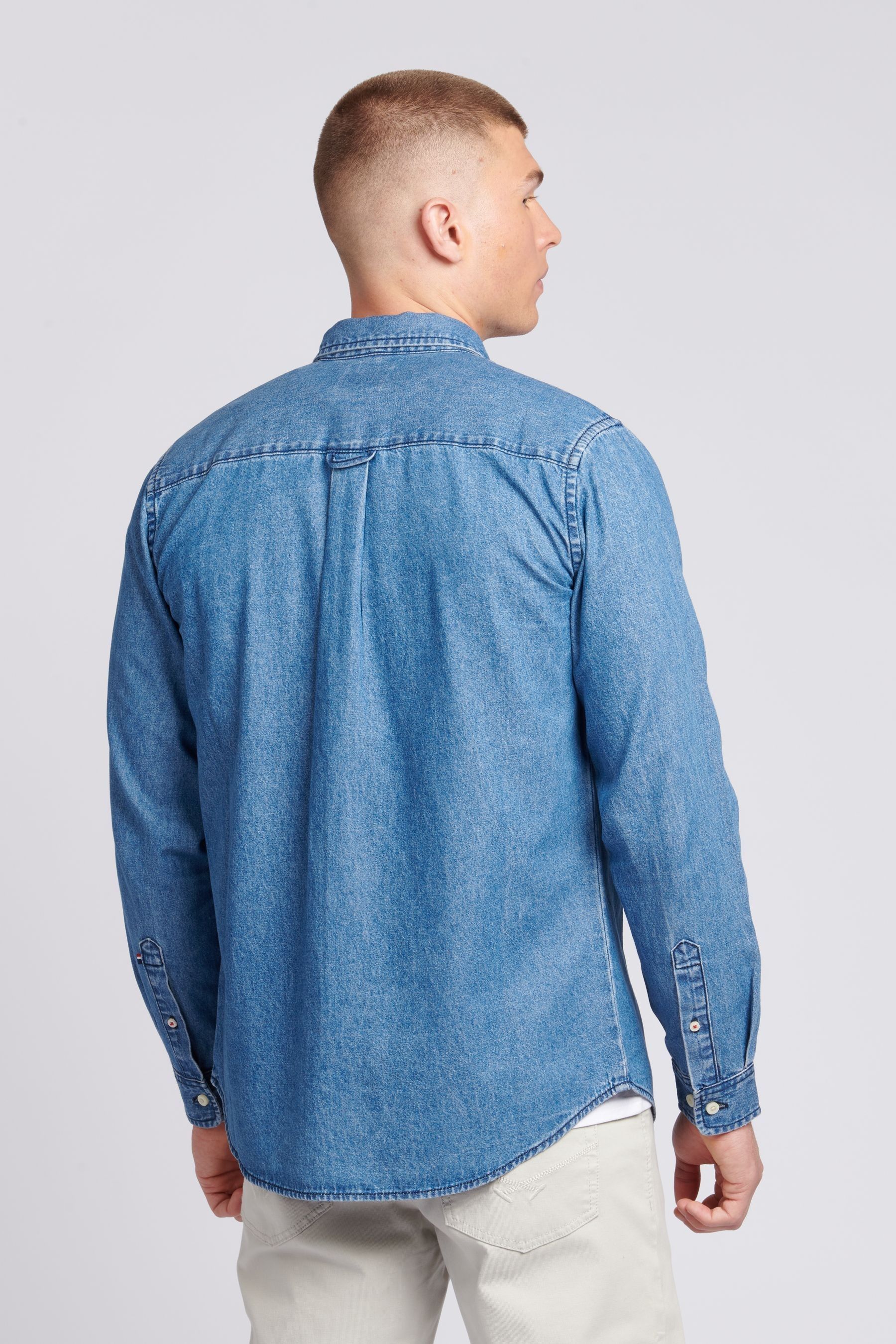 Buy U.S. Polo Assn. Blue Mens Chambray Shirt from the Next UK online shop